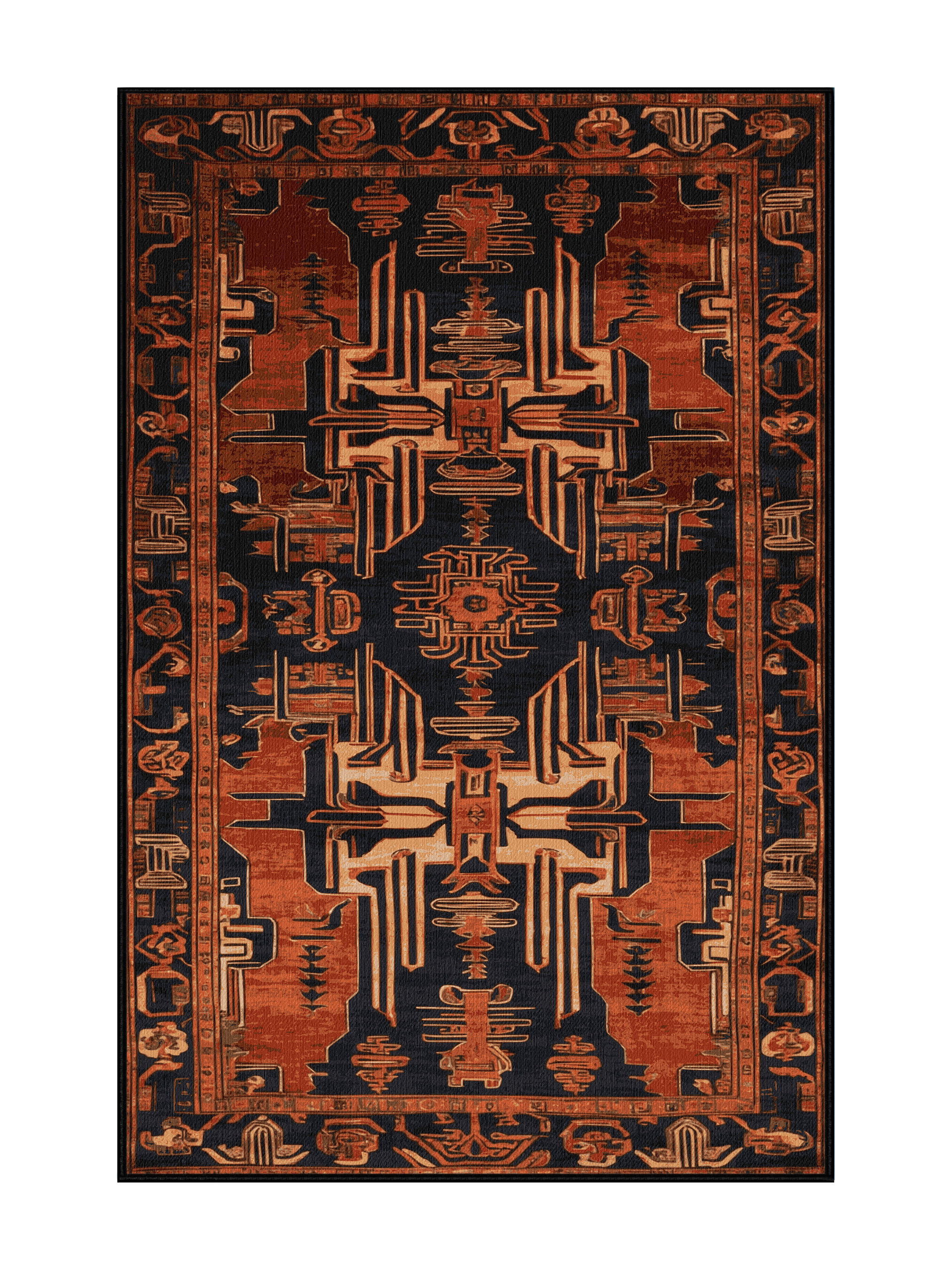 Wildon Home® Machine Washable Art Deco Brown Area Rug | Wayfair