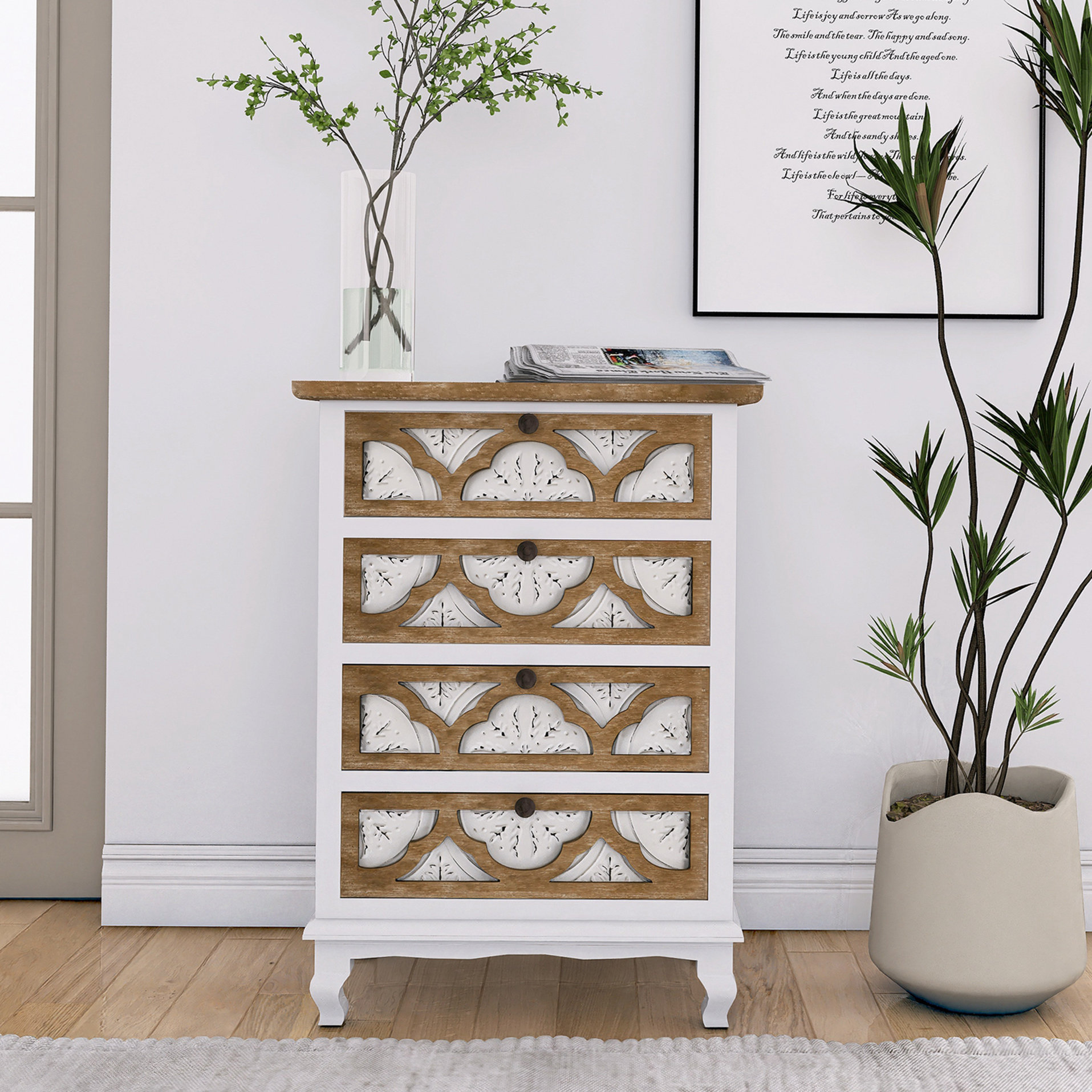 Ophelia & Co. Brooklee Solid Wood Accent Chest | Wayfair