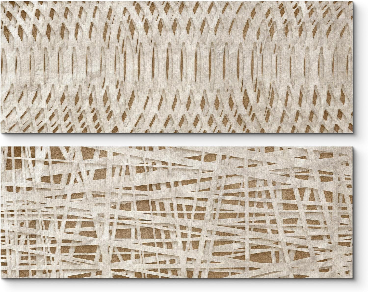 IDEA4WALL Sketchbook Grid Pattern On Canvas 2 Pieces Print | Wayfair