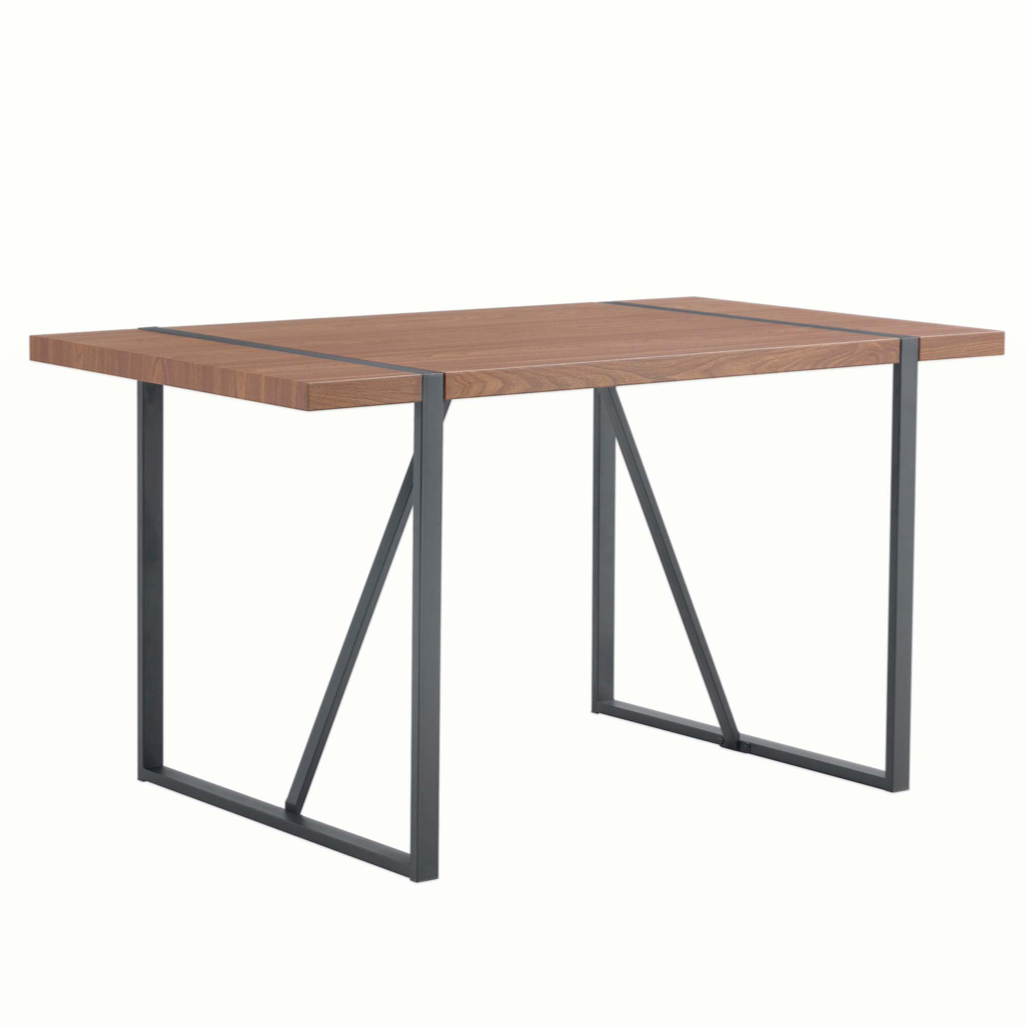 17 Stories Industrial Rectangular MDF Wood Grain Dining Table For 4-6 ...