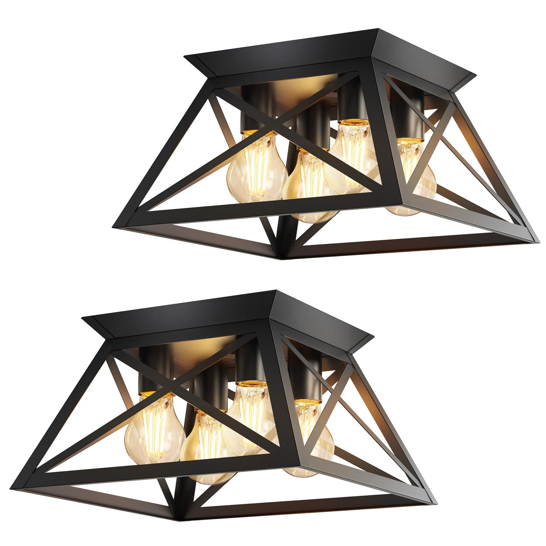 George Oliver 4-Light Semi Flush Mount Ceiling Light 2 Pack | Wayfair