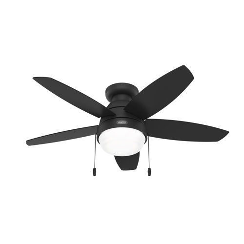 Flush Mount Matte Black Ceiling Fans You'll Love | Wayfair