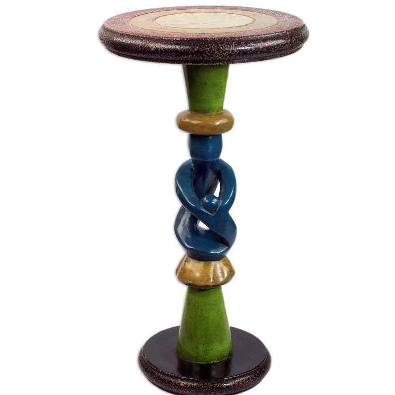 World Menagerie Naples Solid Wood Figurine End Table | Wayfair