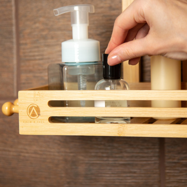 Crew & Axel RustproofBamboo Hanging Shower Caddy 27" x 7" x 5 ...