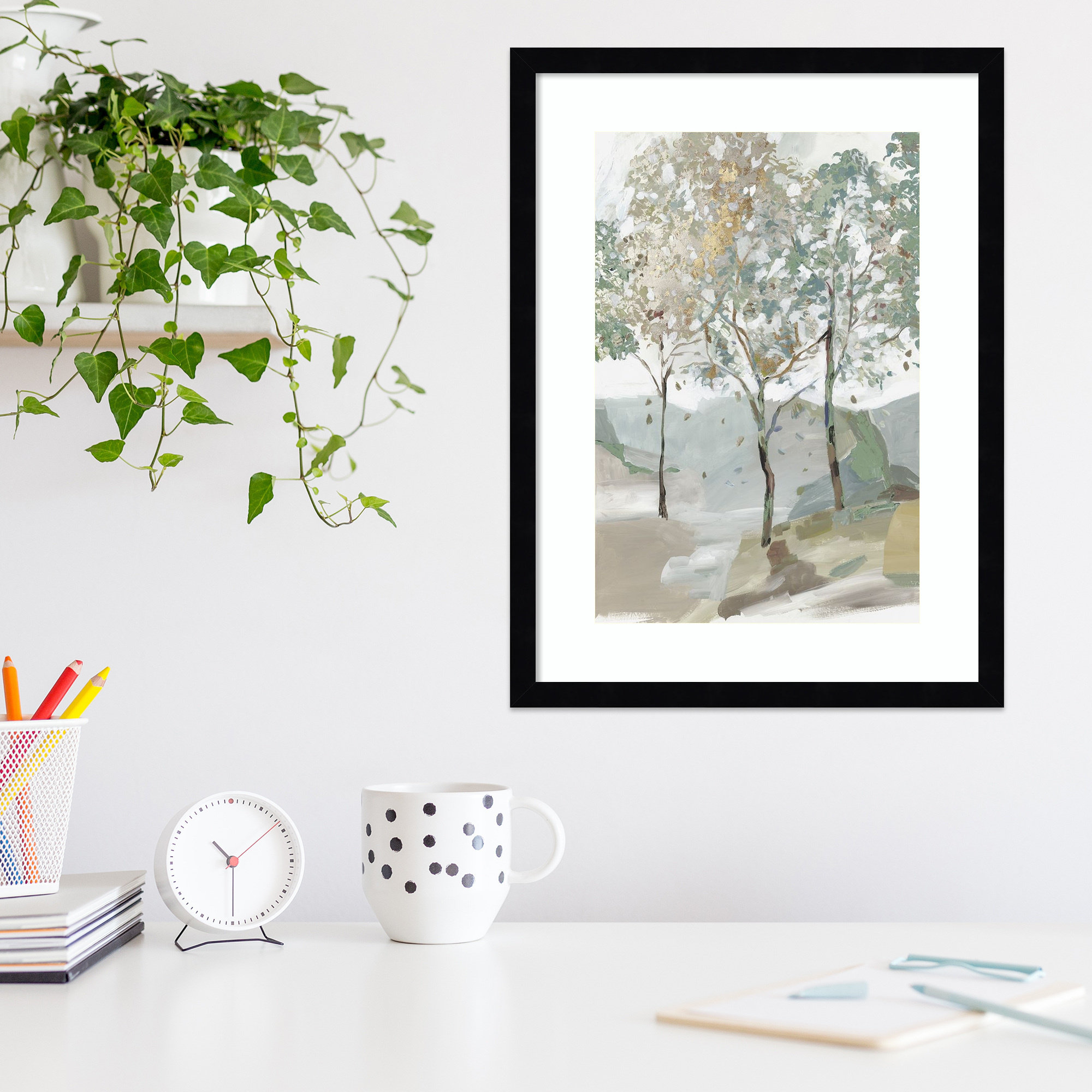 Red Barrel Studio® Breezy Landscape Trees II - Single Picture Frame ...