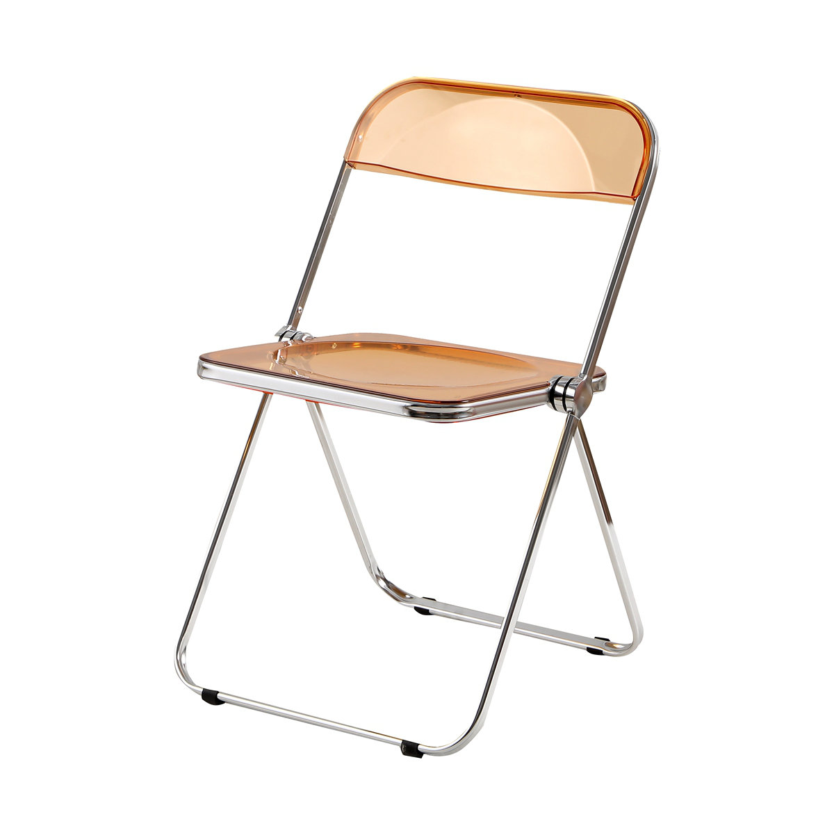 Inbox Zero Folding Chair Chairs-Ghost Stackable Crystal Folding Chair ...