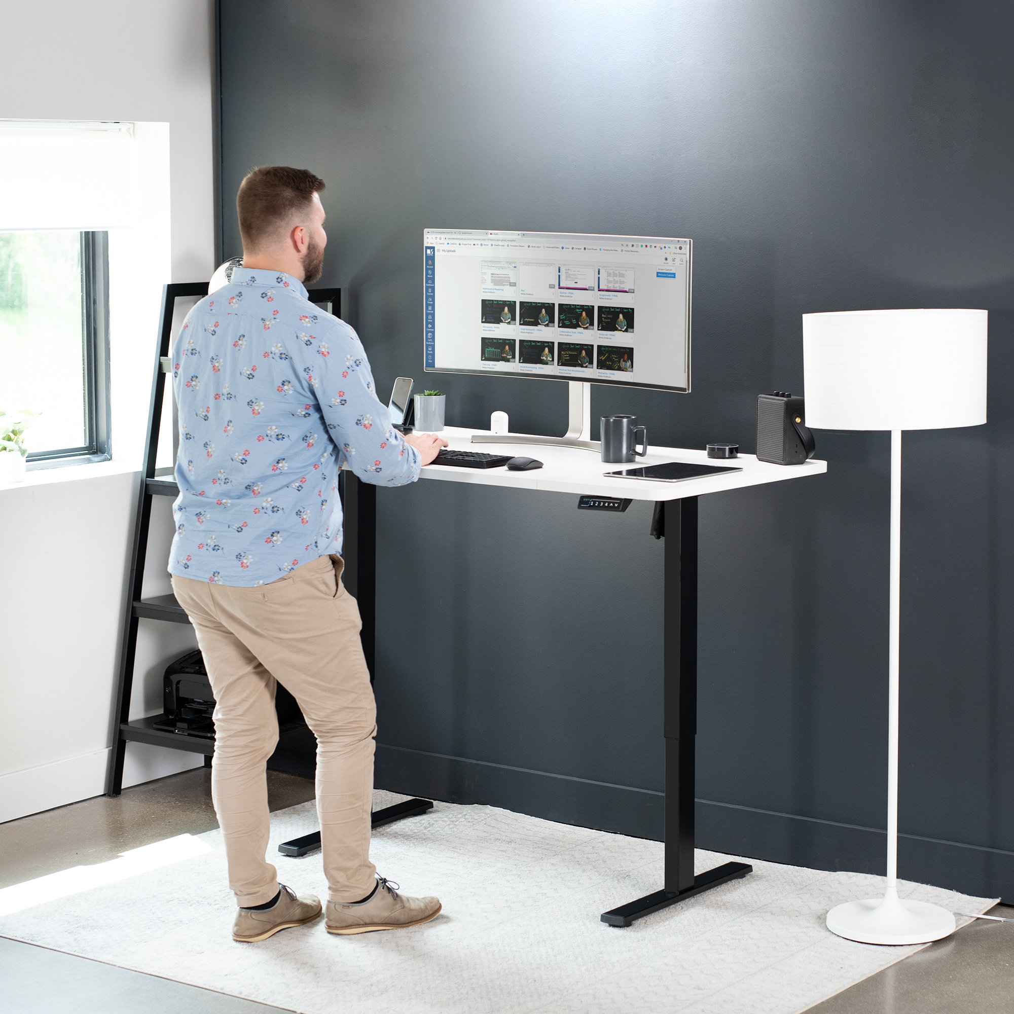 Vivo VIVO Single Motor Electric Desk with Push Button Memory Controller ...