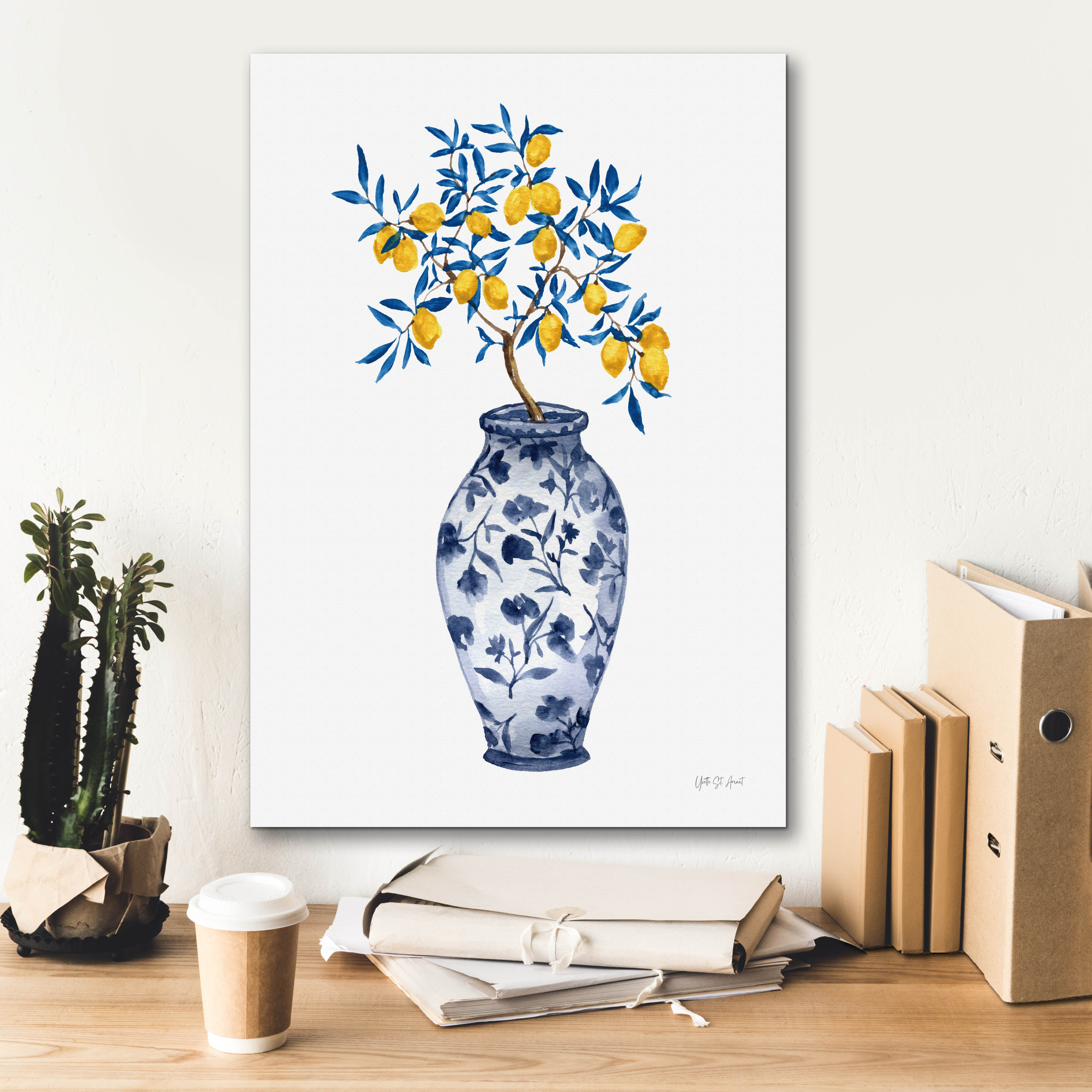 Epic Graffiti 'Lemon Tree In Chinoiserie 2' by Yvette St. Amant Canvas ...