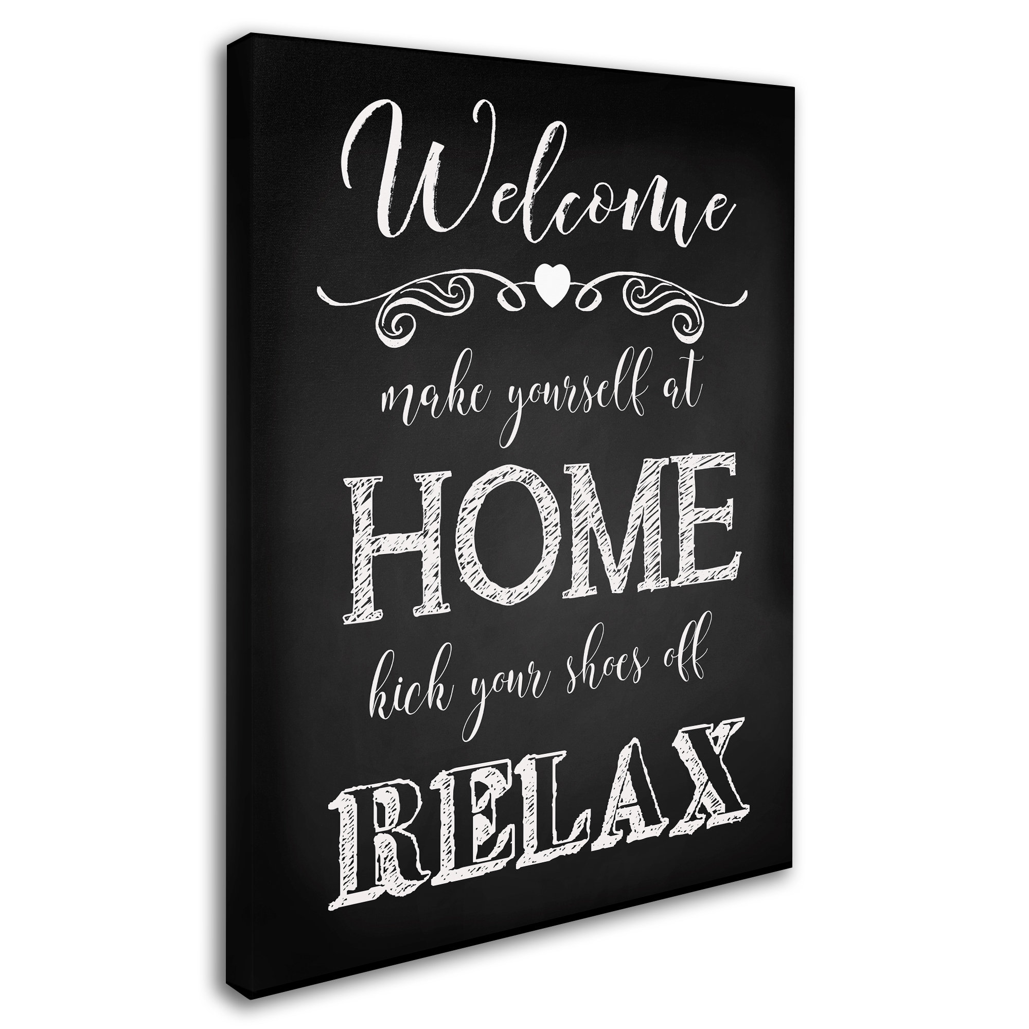 Winston Porter 'Welcome Home 2' Textual Art on Wrapped Canvas | Wayfair