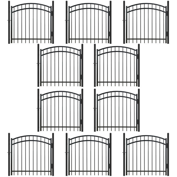Fencer Wire Heavy Duty Arched Decorative Fence Gate with Gate Lock ...