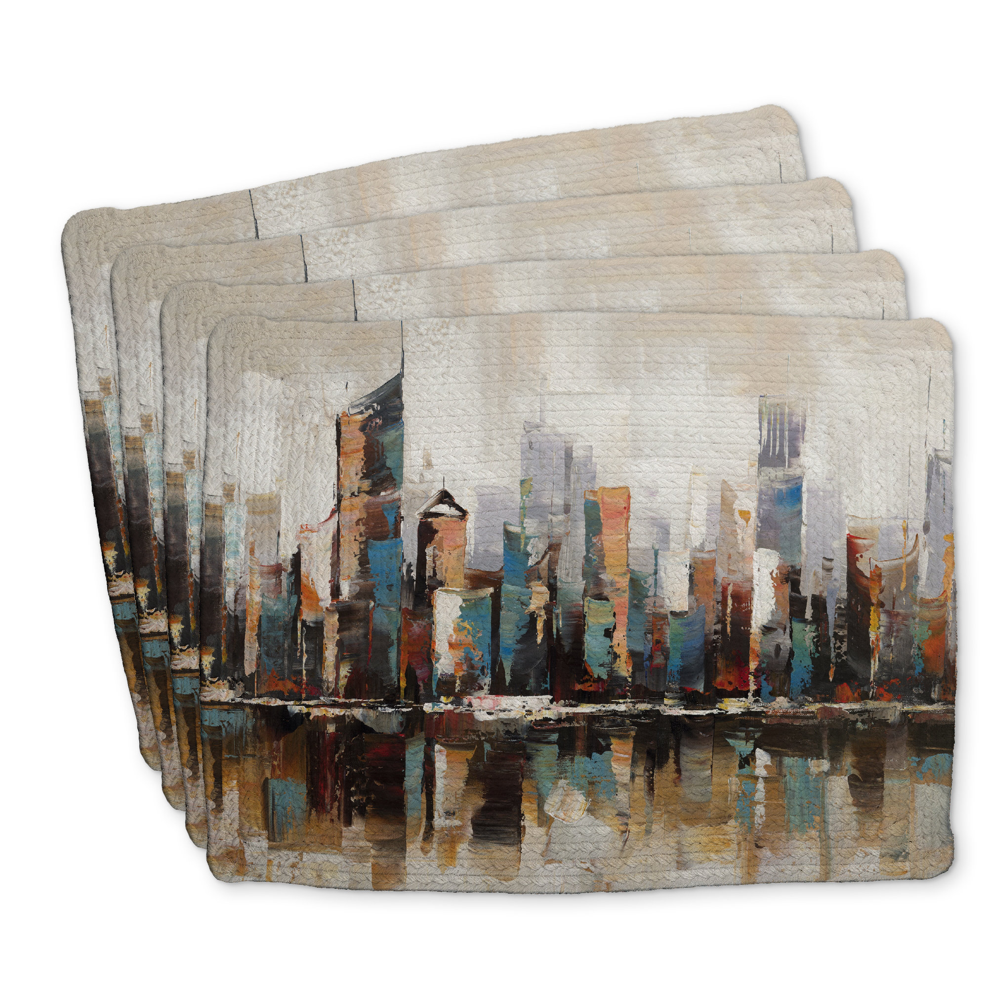 Begin Edition International Inc. Abstract Buildings Braided Polyester ...