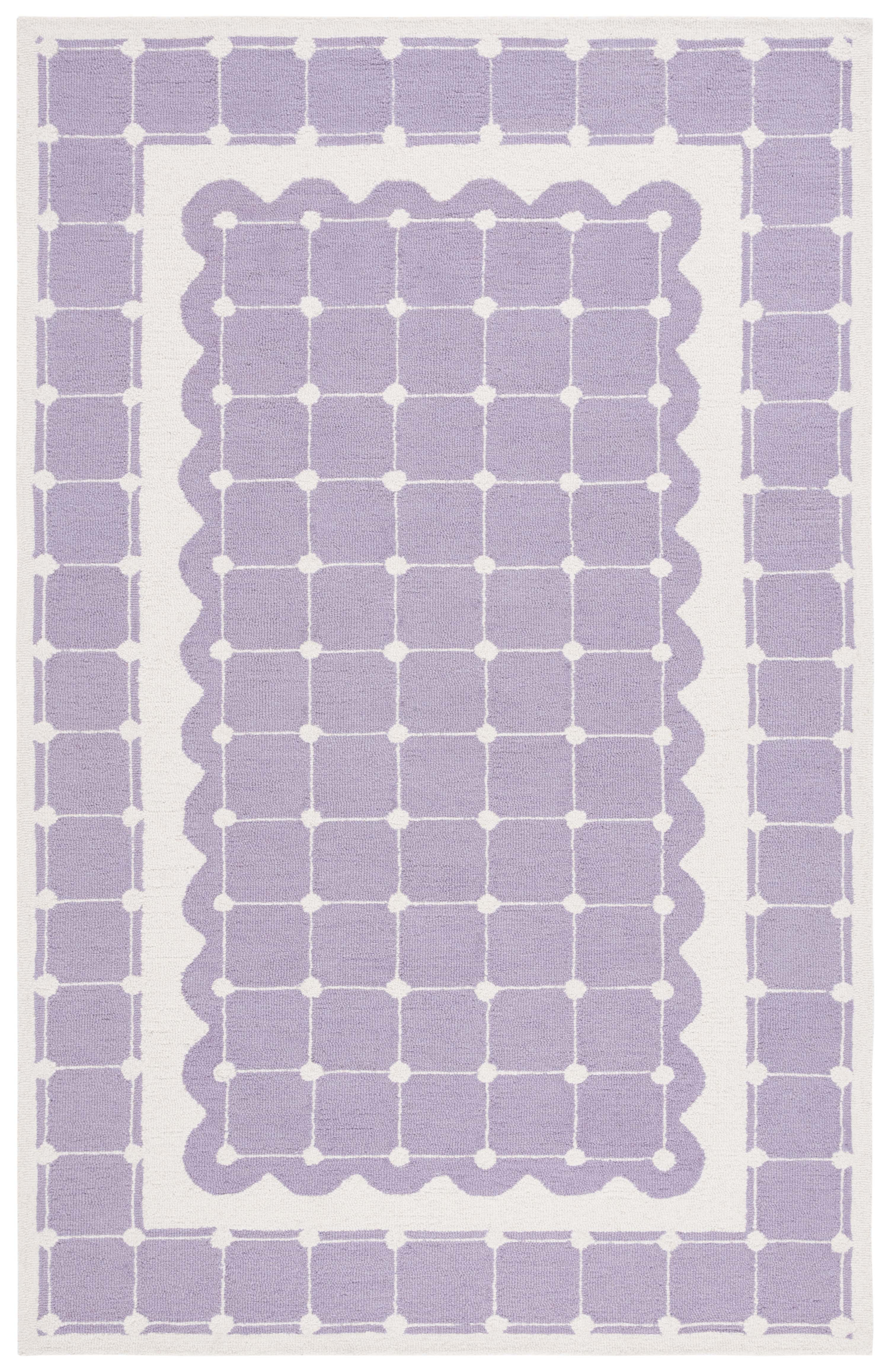 Latitude Run® Darivs Oriental Hand Tufted Wool/Cotton in Purple/White ...