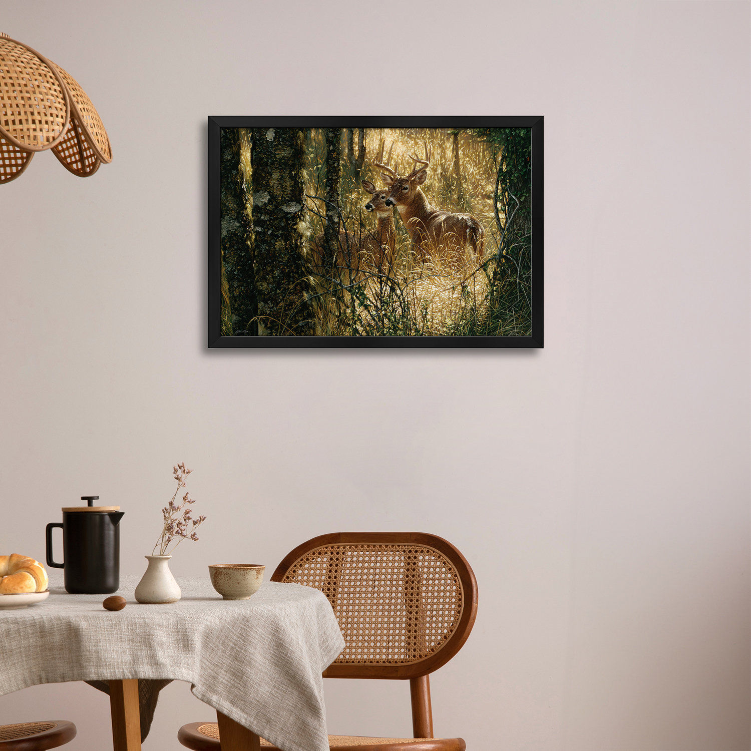 Millwood Pines A Golden Moment - Whitetail Deer, Horizontal Premium ...