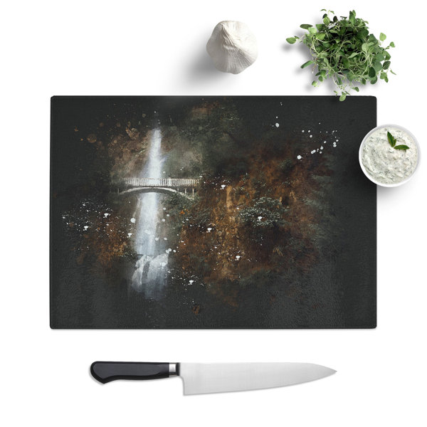 East Urban Home Multnomah Falls Waterfall Vol.3 Paint Splash Chopping ...