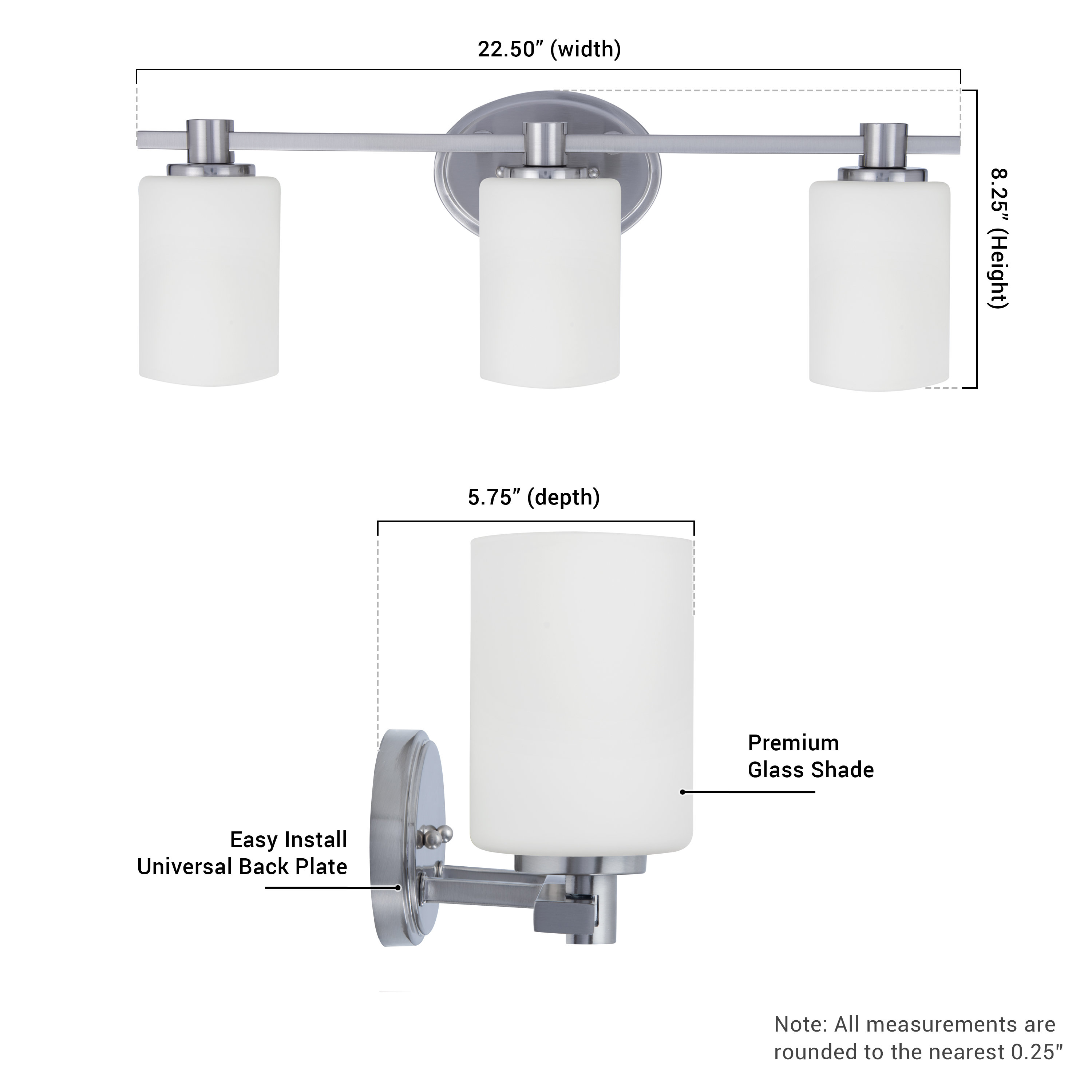 Ebern Designs Lito Light Dimmable Bath Vanity | Wayfair