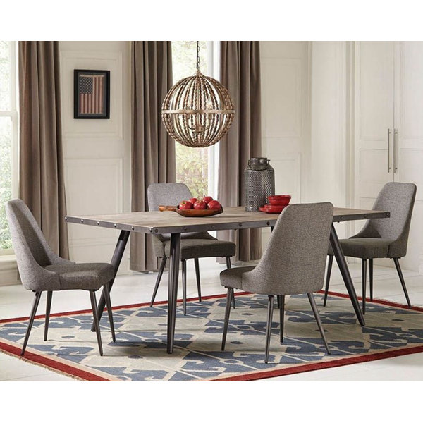17 Stories 5 - Piece Solid Wood Top Dining Set | Wayfair