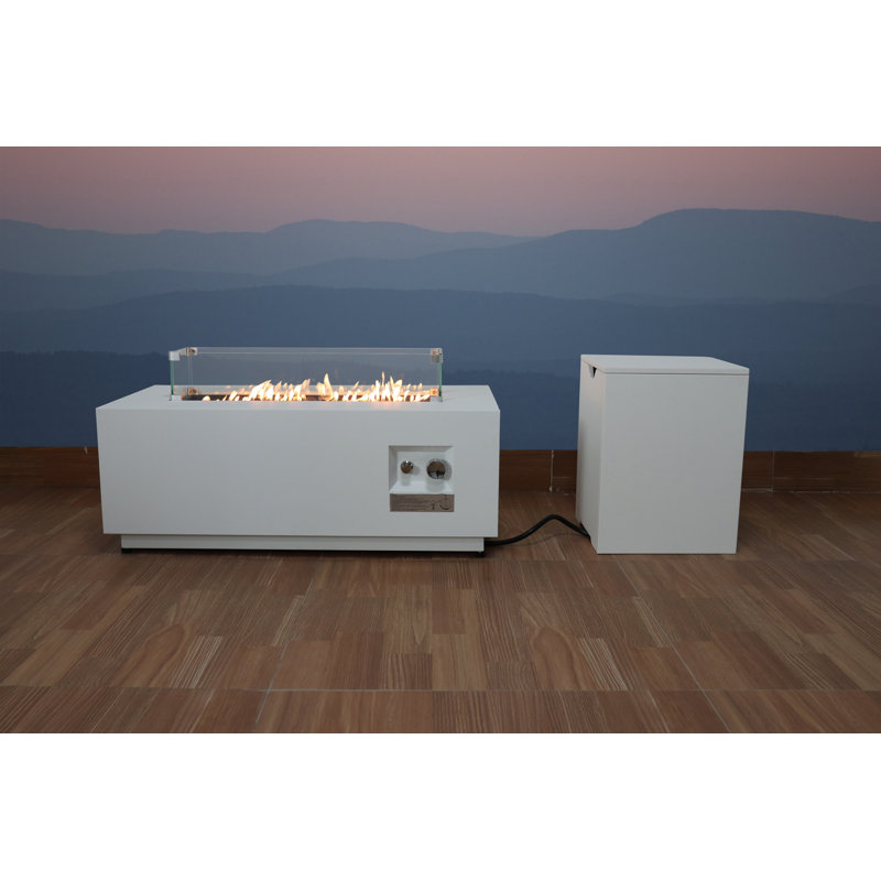Sol 72 Outdoor™ Aeroome 16" H x 42" W Steel Outdoor Fire Pit Table with ...