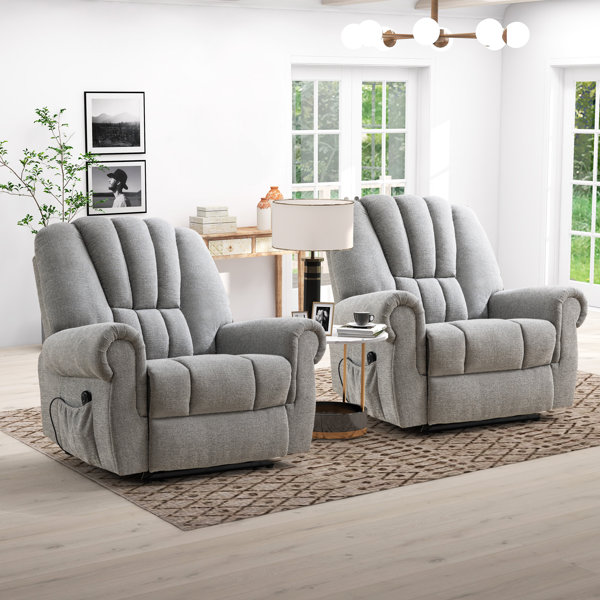 Latitude Run® 42.4'' Wide Modern Soft Standard Recliner with Remote ...