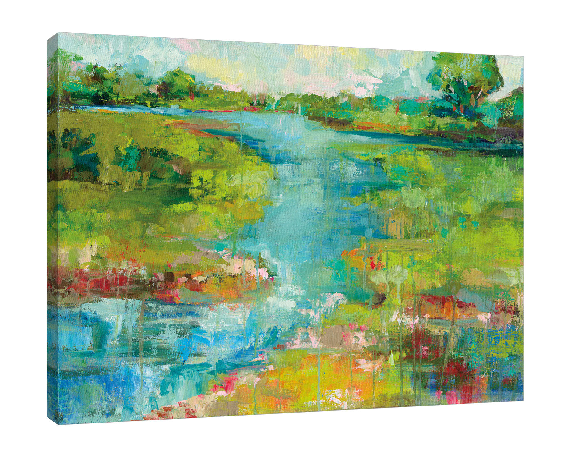 Jaxson Rea Spring Marsh by Jeanette Vertentes - Wrapped Canvas Painting ...