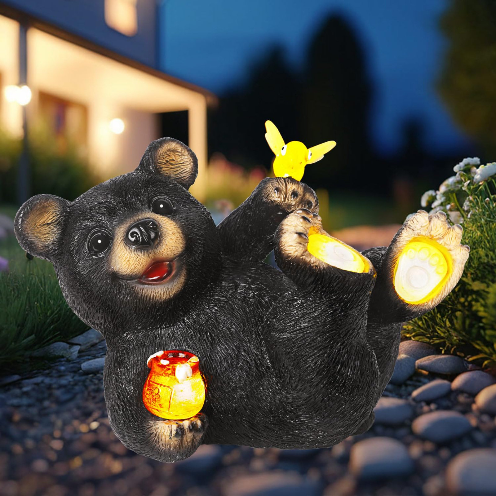Trinx Solar Bear Garden Statues Decor | Wayfair