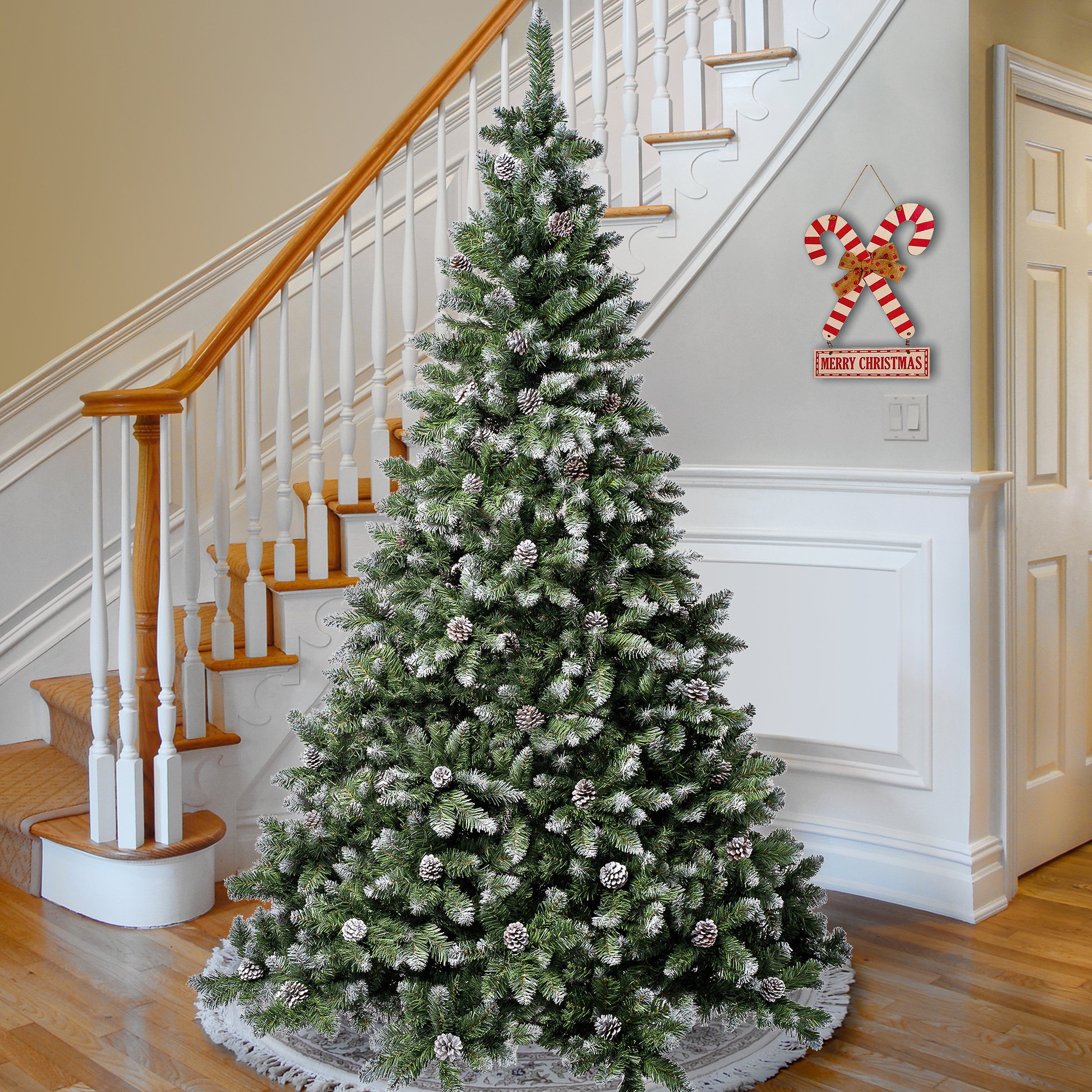 National Tree Company Regular Artificial PVC Fir Flocked/Frosted ...