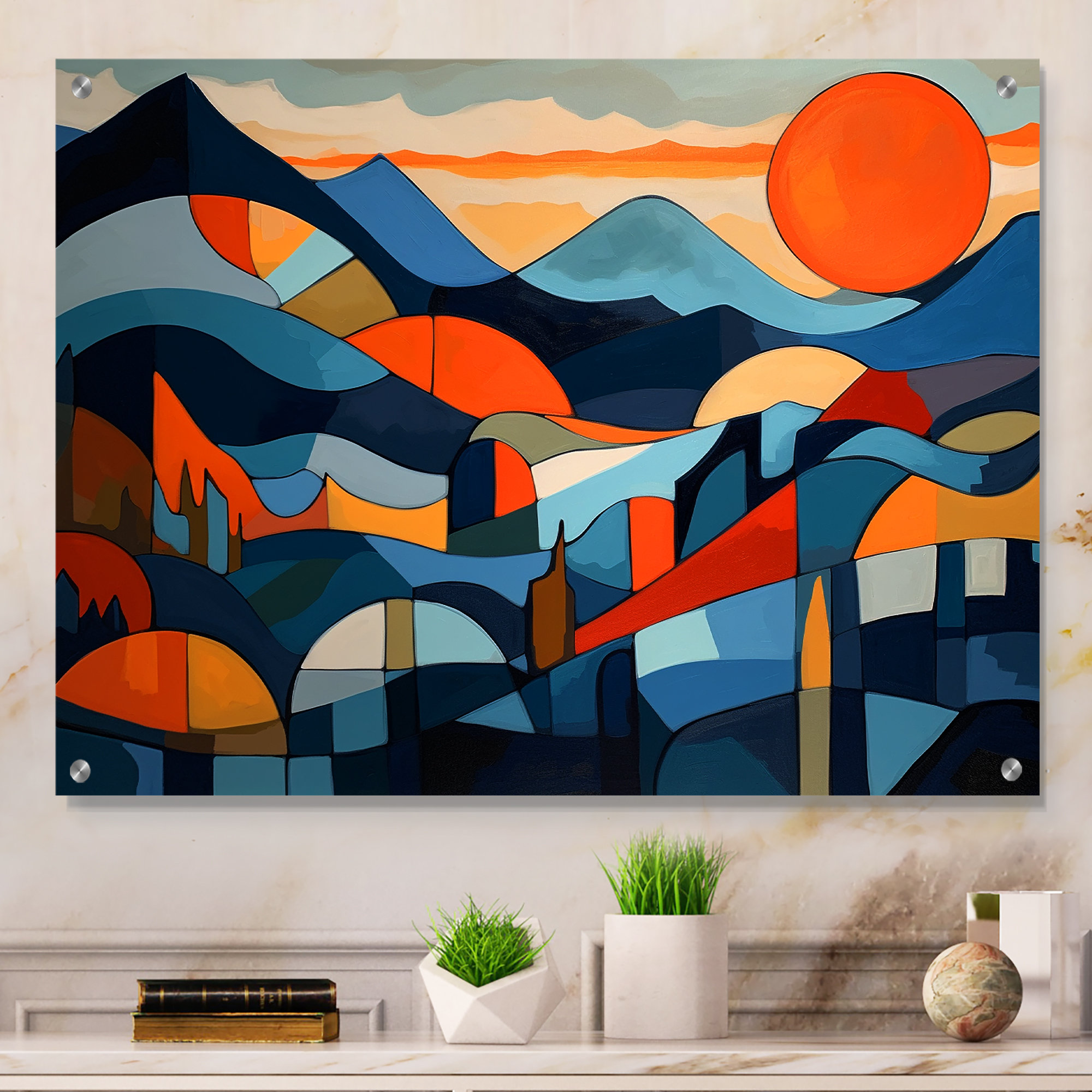 George Oliver Mid Century Perspectives II - Abstract Midcentury Acrylic ...