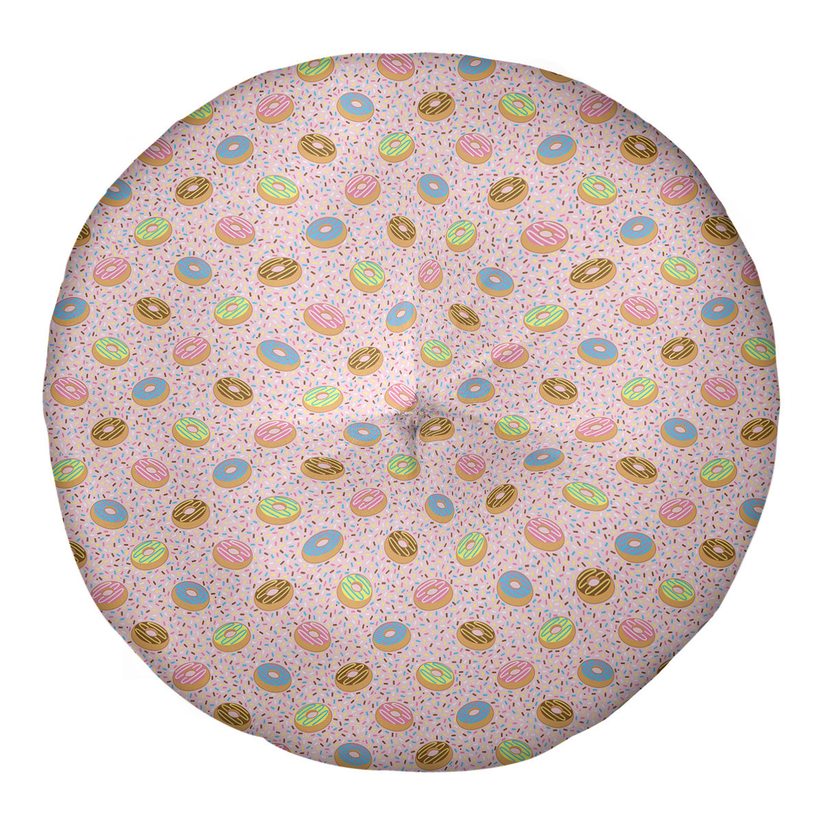 ArtVerse Katelyn Elizabeth Donuts Round Tufted Floor Pillow | Wayfair