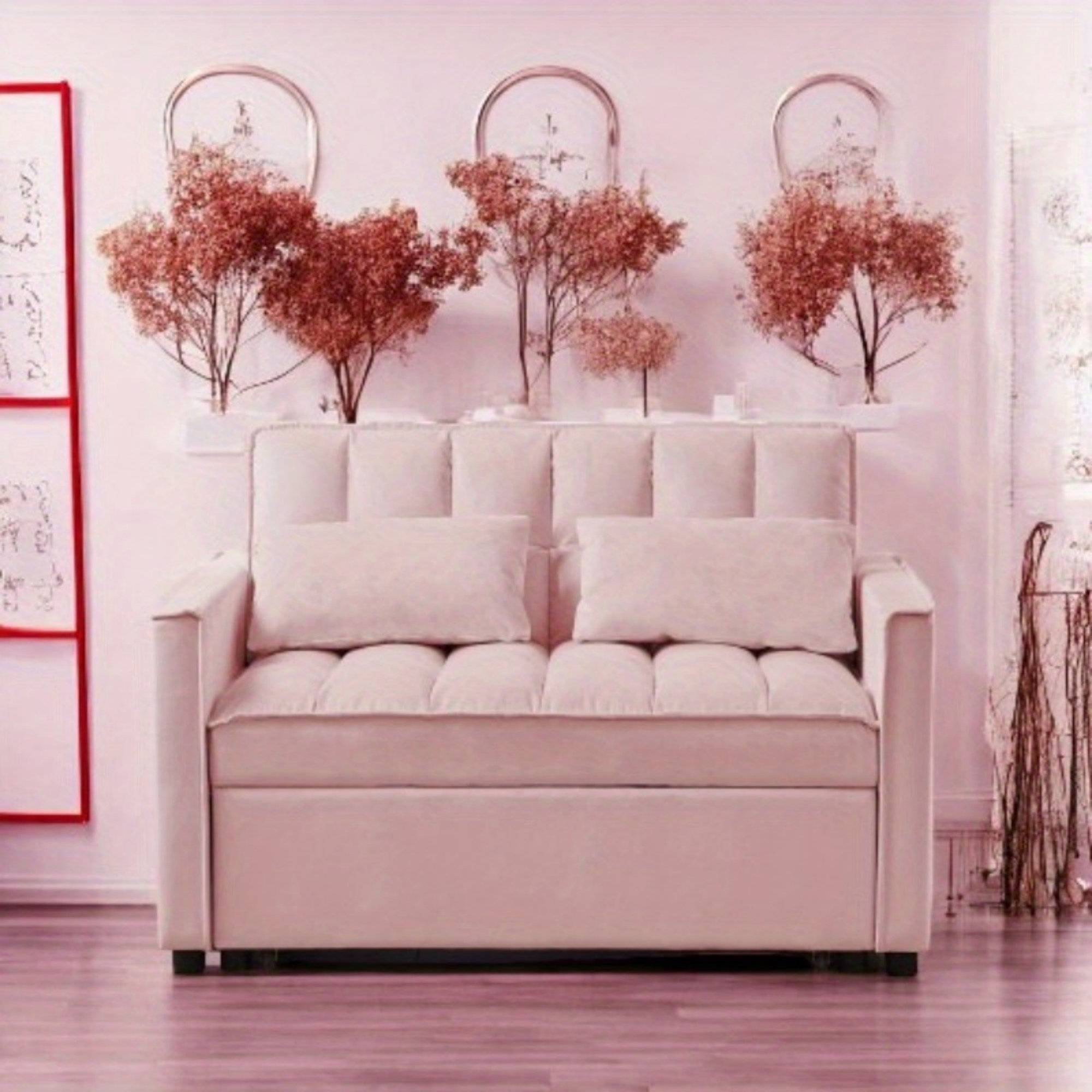 Latitude Run® Charming Pink Sofa | Wayfair