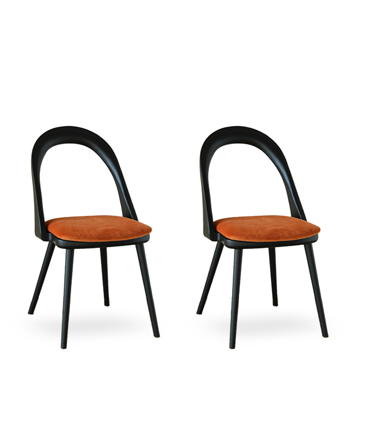 Corrigan Studio® Japanese Light Luxury Red Oak Backrest Dining Chair ...