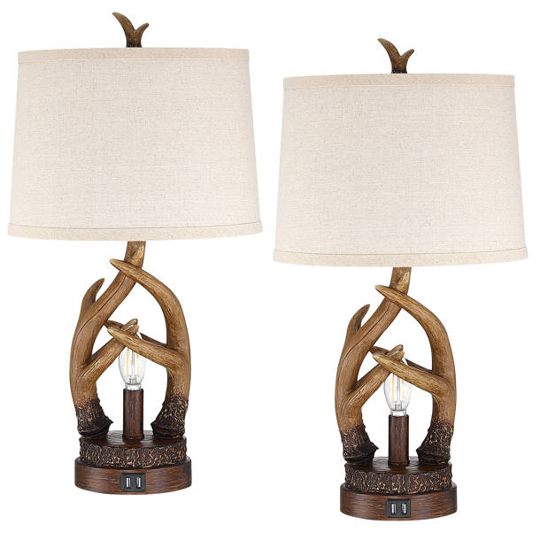 Loon Peak® Ezzard Rustic Antler Table Lamps | Wayfair