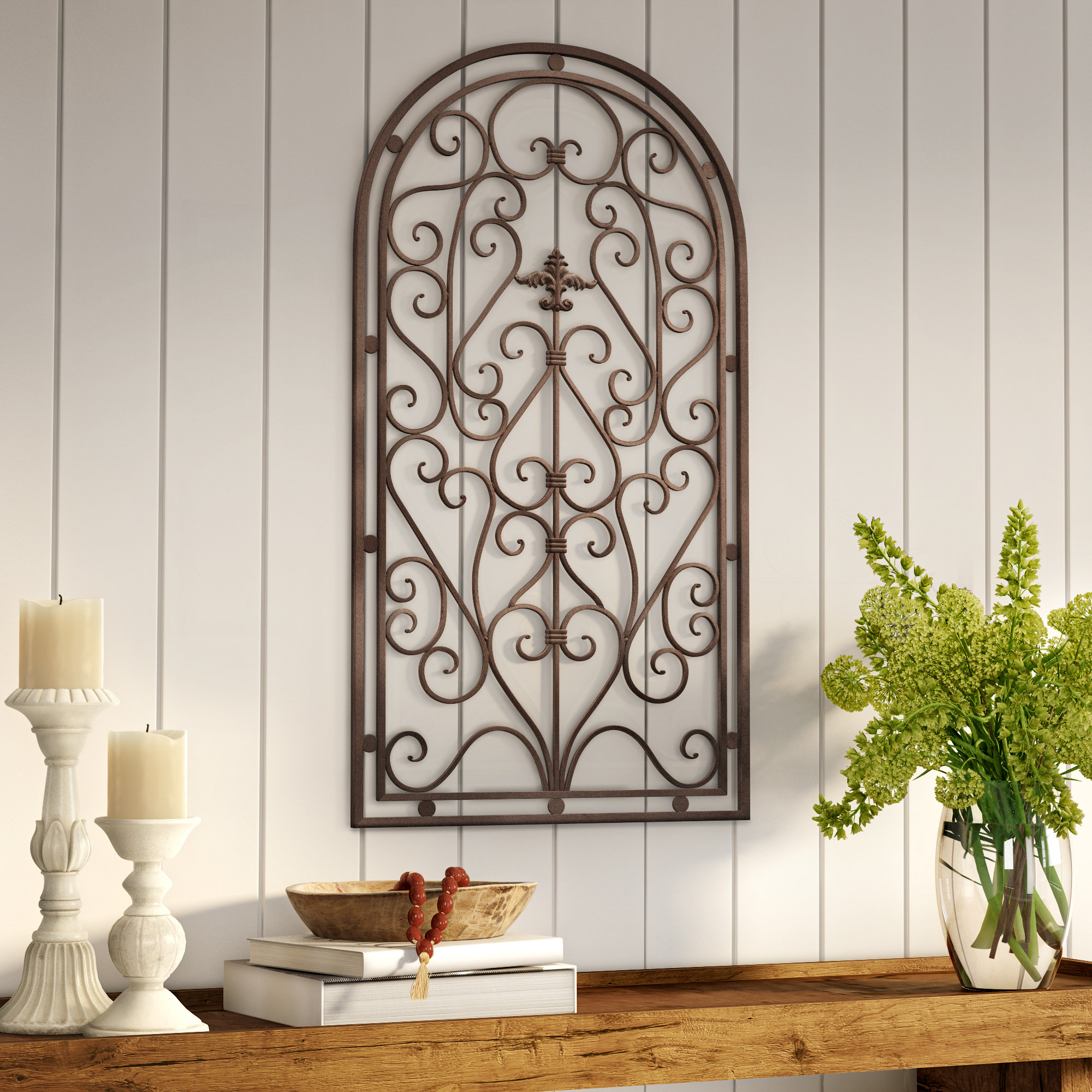 Fleur De Lis Living Metal Ornamental Wall Decor & Reviews | Wayfair