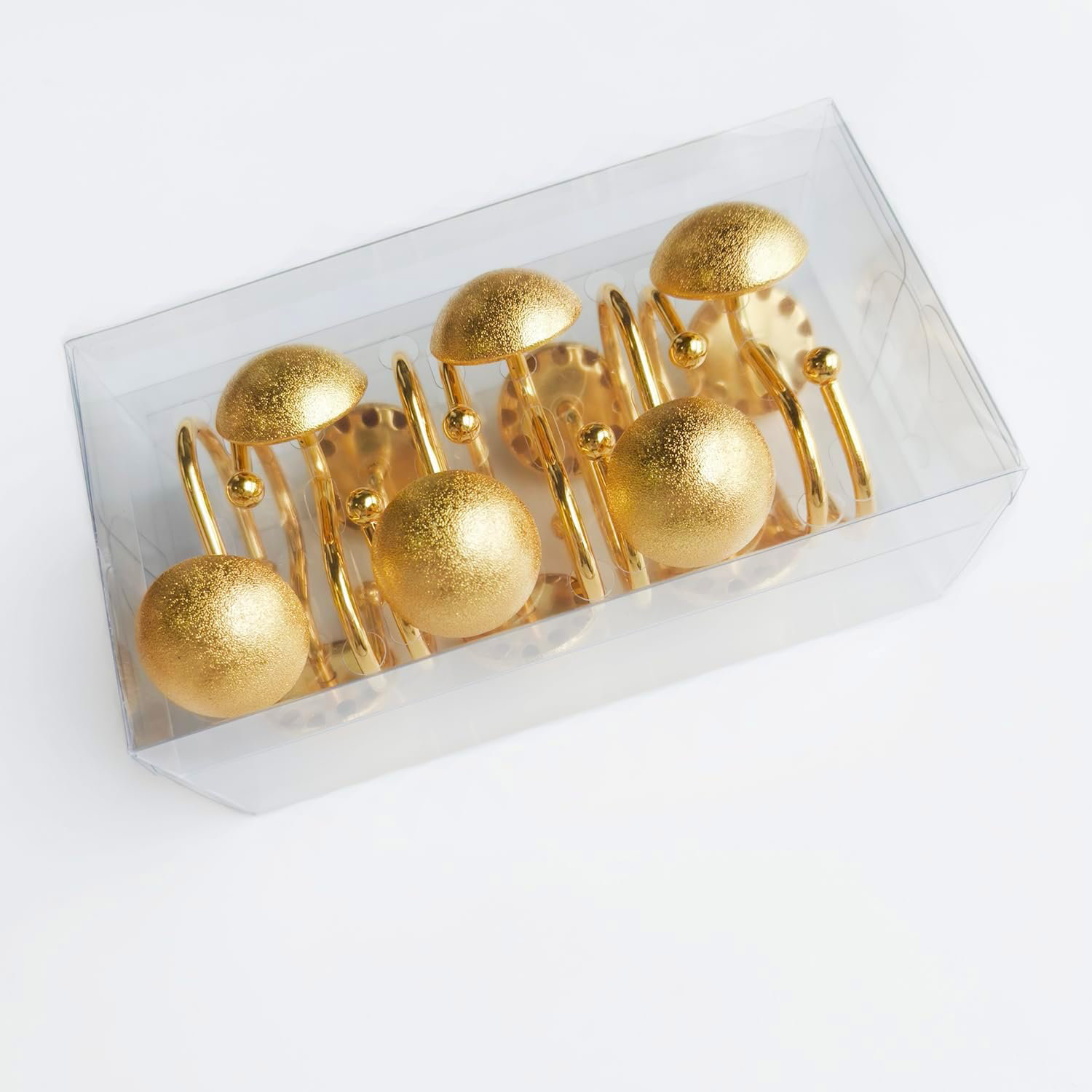 Elaine Mercure Gorgeous Gold Shower Curtain Hooks Rings, Set Of 12 ...