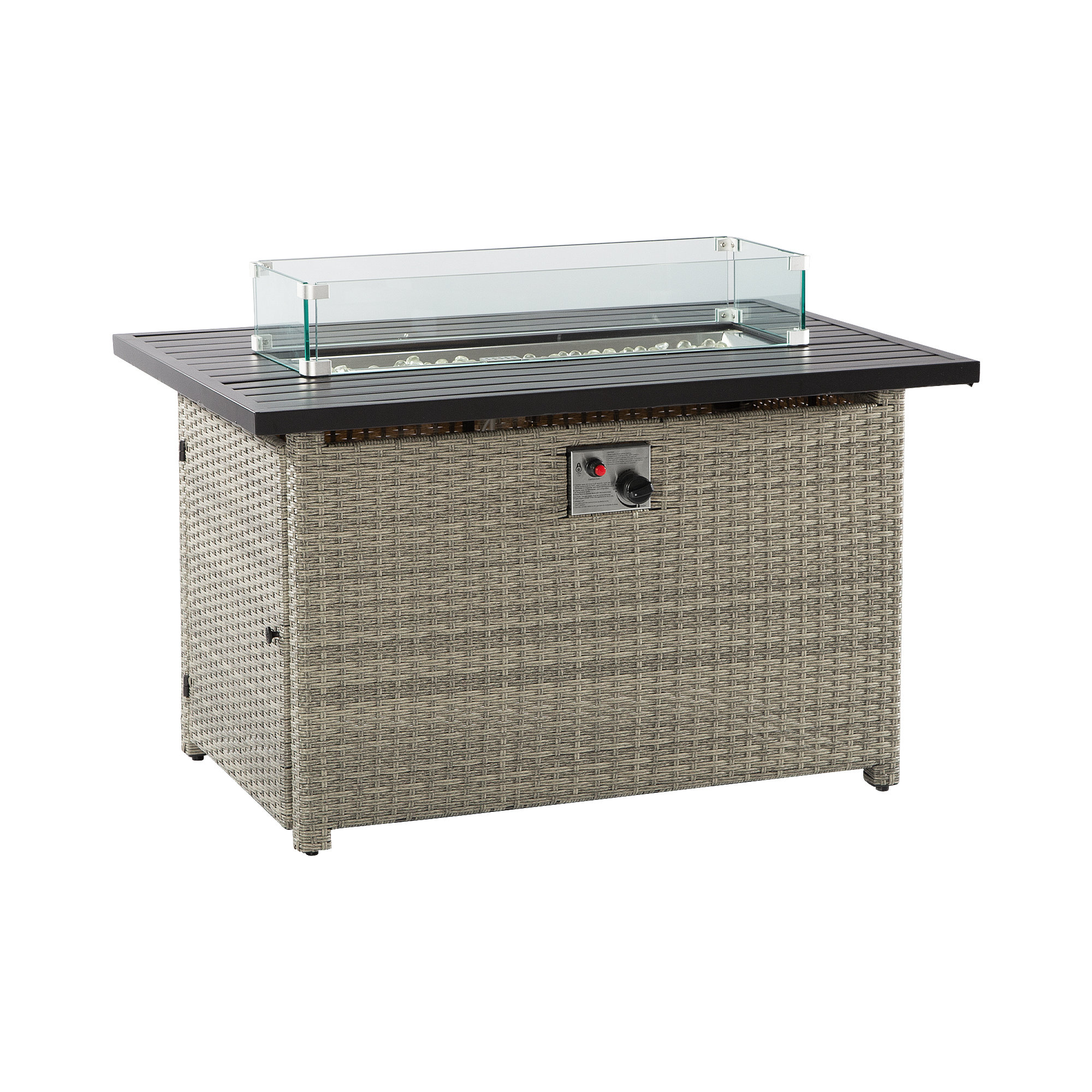 Brayden Studio® 42" Propane Fire Pit Table, 50,000 Btu Gas Fire Pit ...