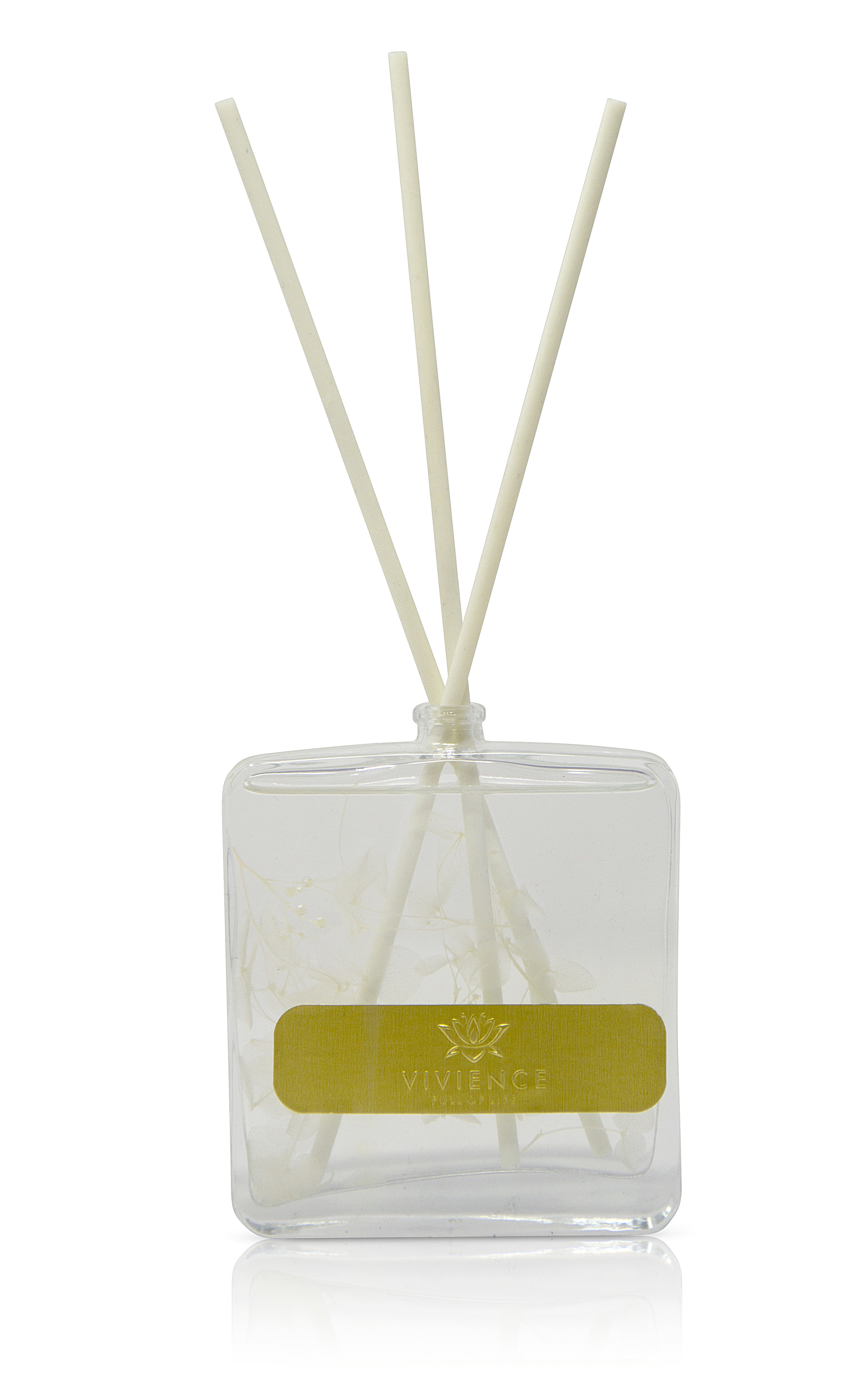 Vivience Clear Bottle Diffuser With White Reeds | Wayfair