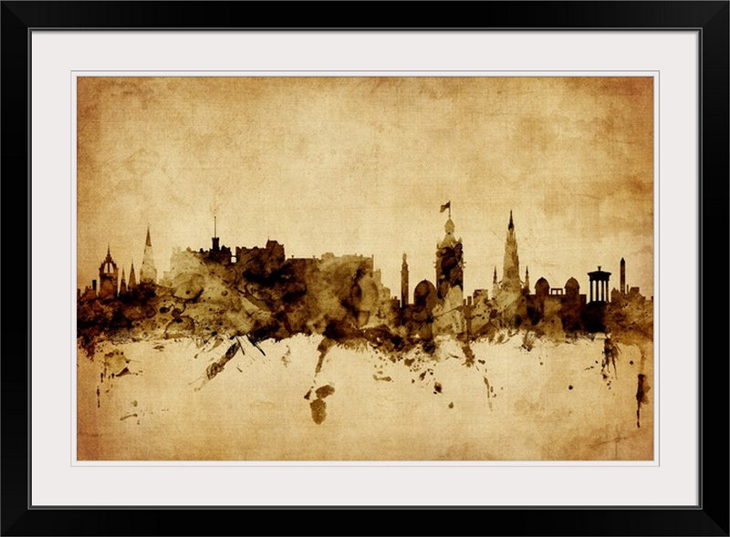 Ebern Designs Edinburgh Scotland Skyline by Michael Tompsett - Print ...