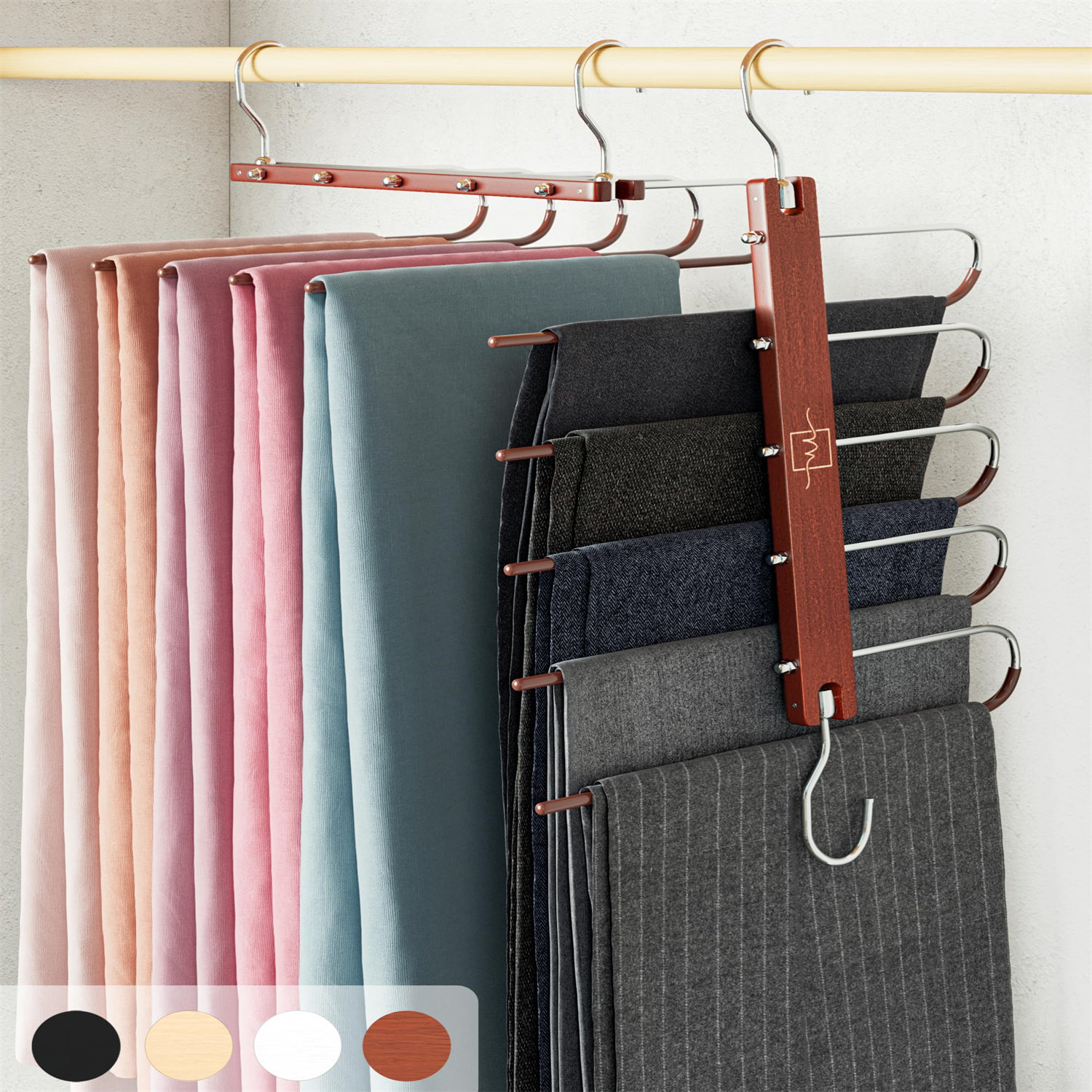 BATH 3 Wood Non-Slip Accessories Hanger | Wayfair
