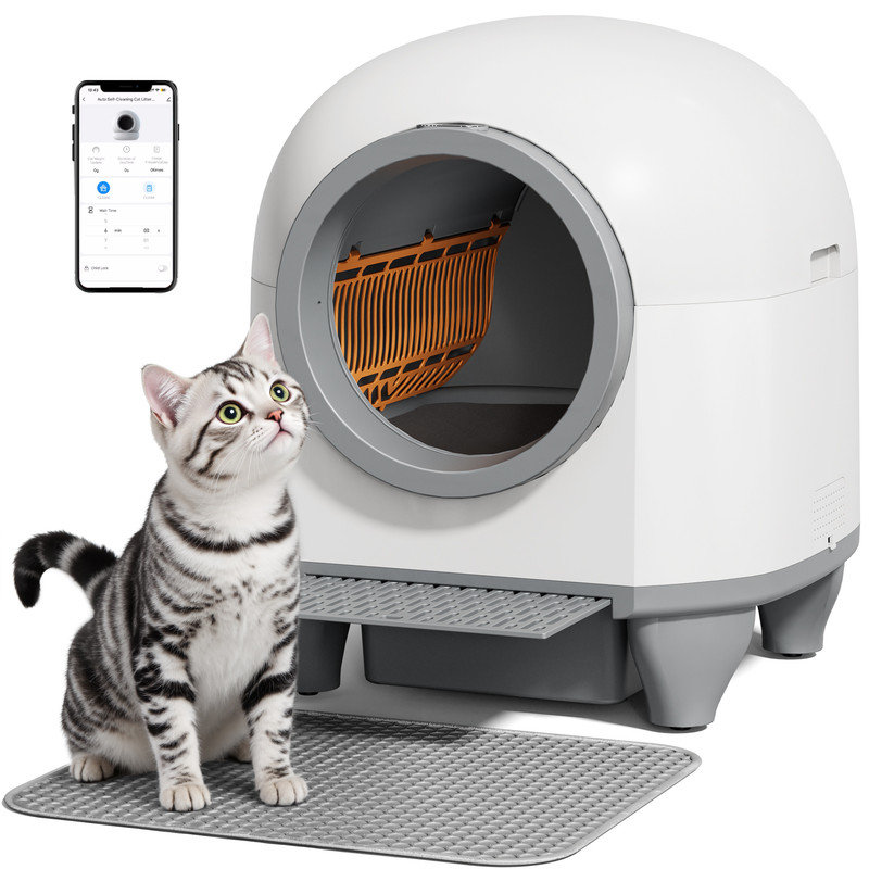 Tucker Murphy Pet™ Self Cleaning Litter Box, 90 L Automatic Cat Litter ...