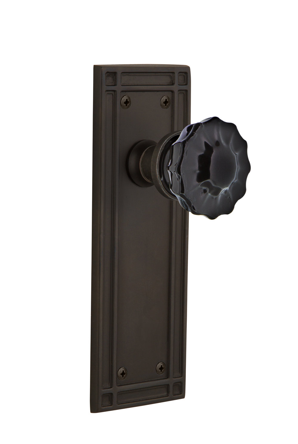 Nostalgic Warehouse Mission Plate with Crystal Black Door Knob | Wayfair