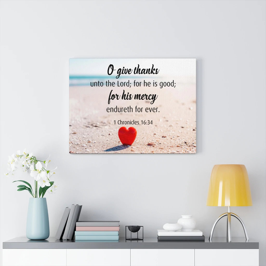 Trinx Give Thanks Unto The Lord 1 Chronicles 16:34 Christian Wall Art ...