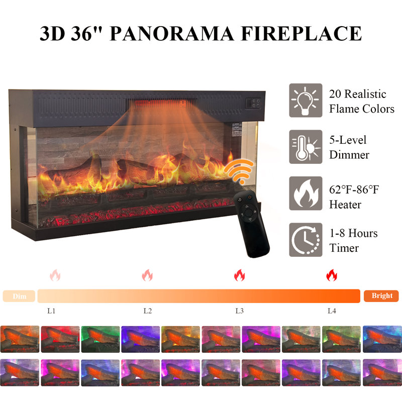 Lark Manor™ Farmhouse Fireplace Entertainment Center For Tvs Up To 80 ...