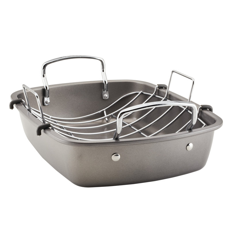 Circulon Bakeware Nonstick Roasting Pan / Roaster with Rack, 17-Inch x ...