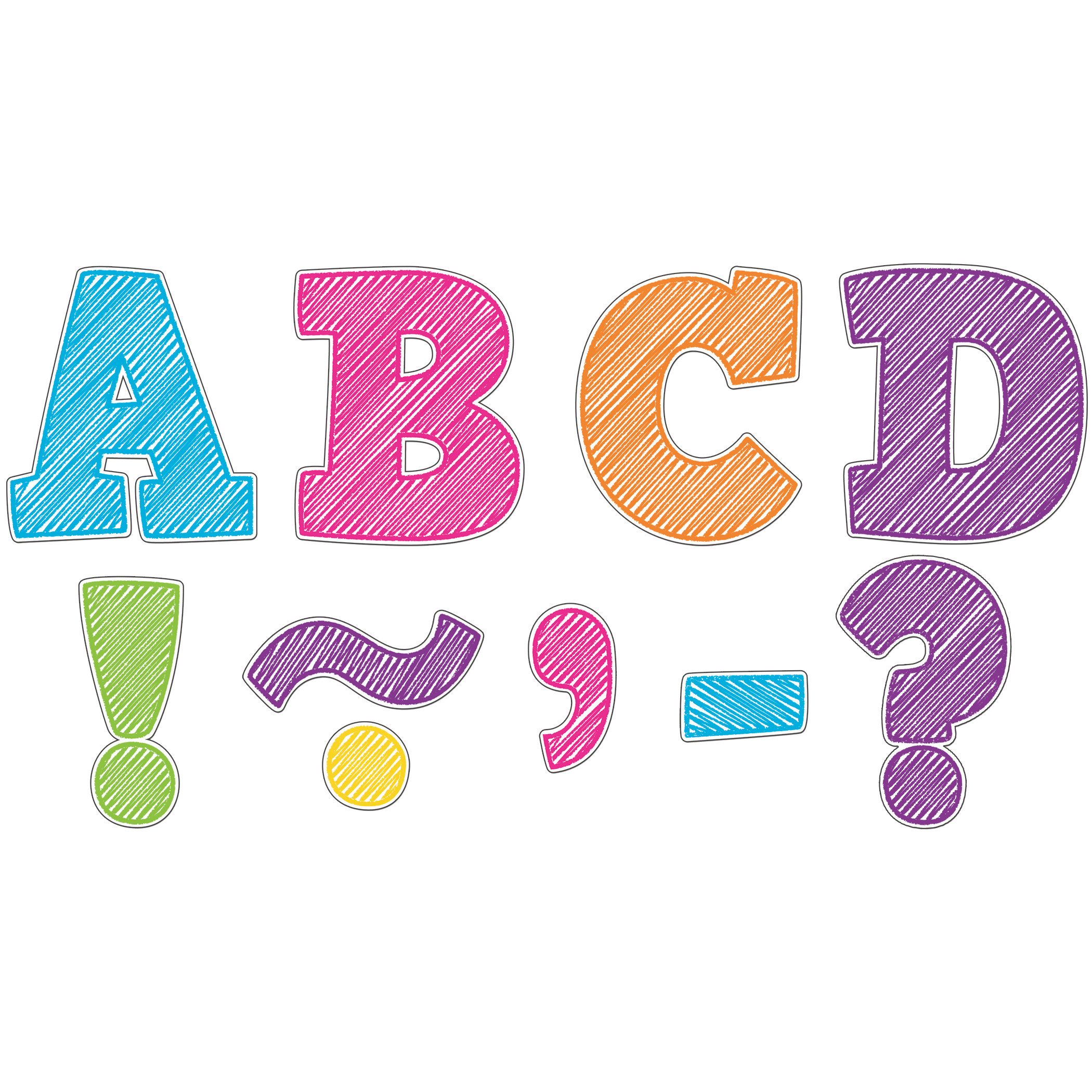 Teacher Created Resources Scribble Bold Block Magnetic Letters | Wayfair