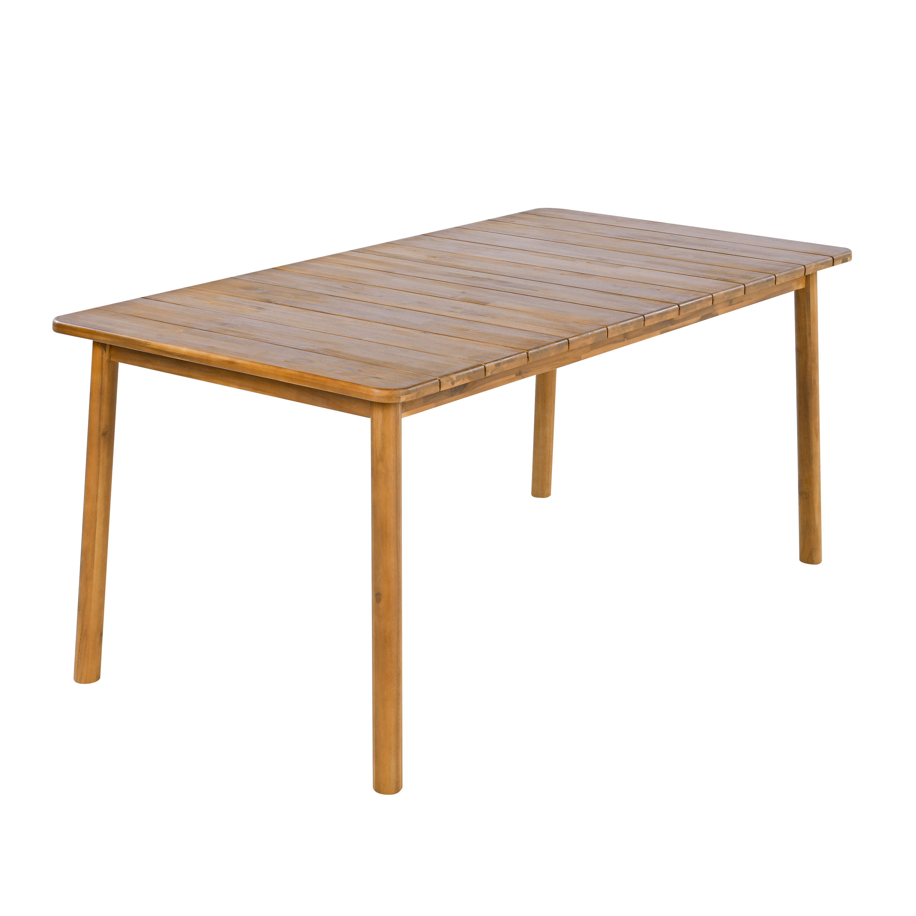 Winston Porter Tristian Modern Rustic Acacia Wood Outdoor Dining Table ...