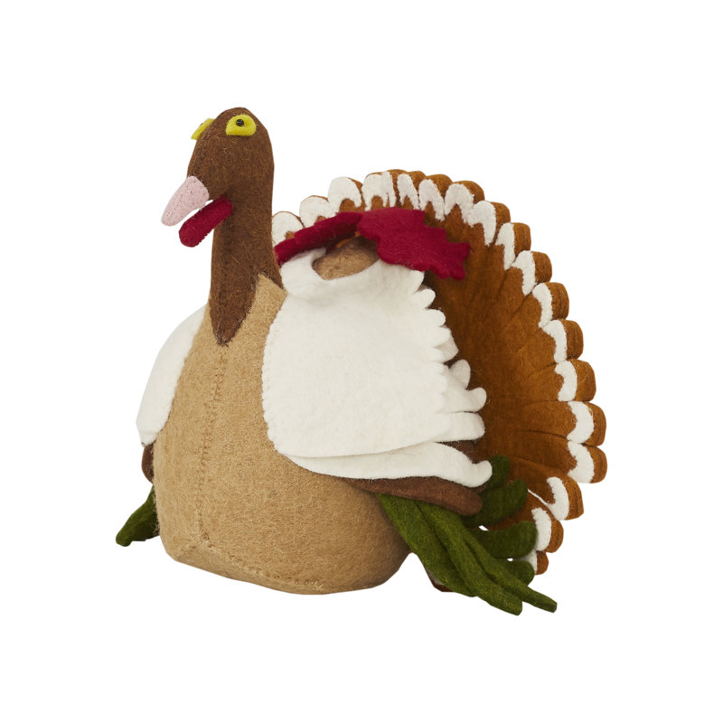 Arcadia Home Hand-Felted Wool Turkey Figurine | Perigold