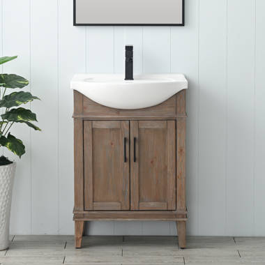 Charlton Home® Simpkins Narrow Depth Single Bathroom Vanity Base Only ...