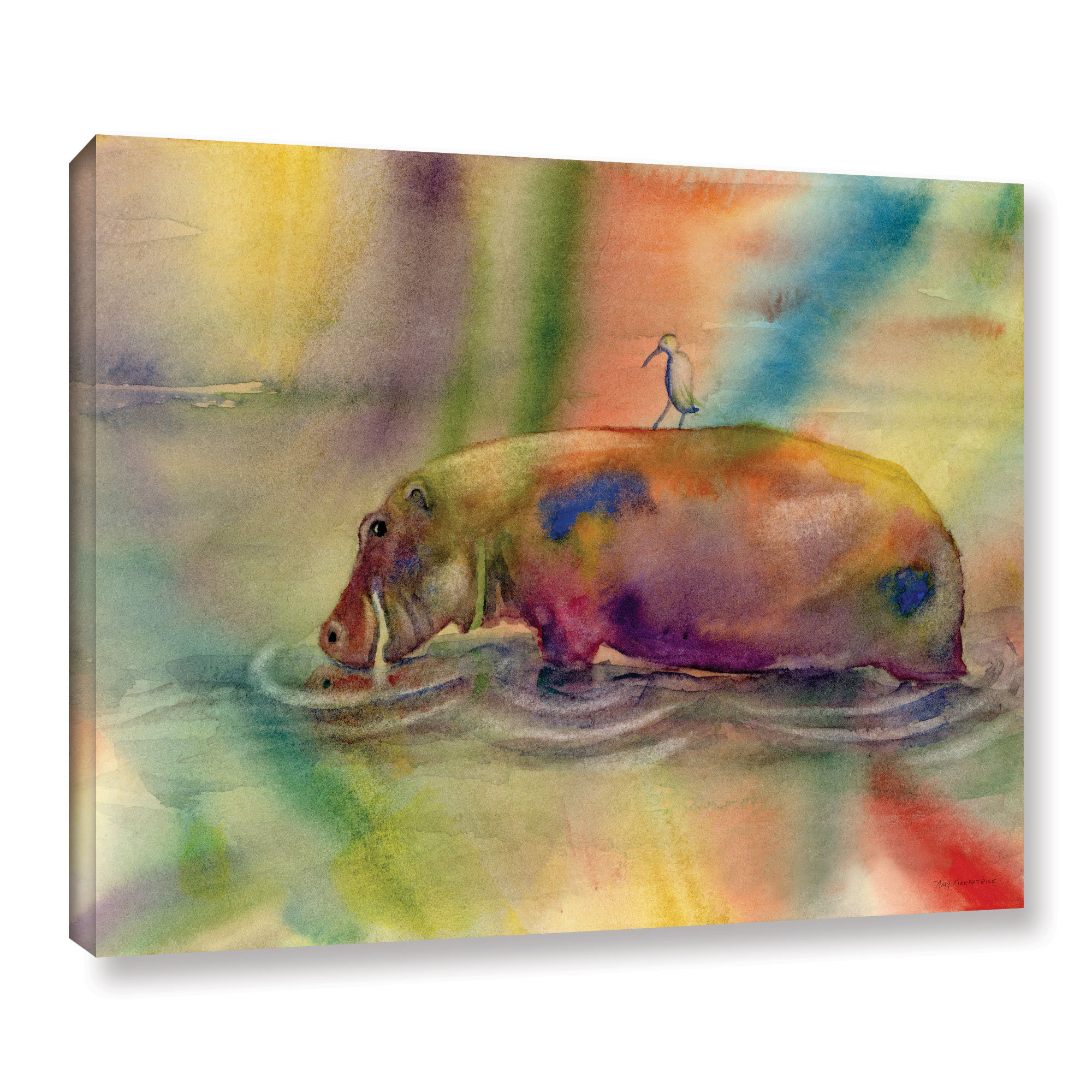 Bungalow Rose 'Hippy Dippy' Painting Print on Wrapped Canvas | Wayfair