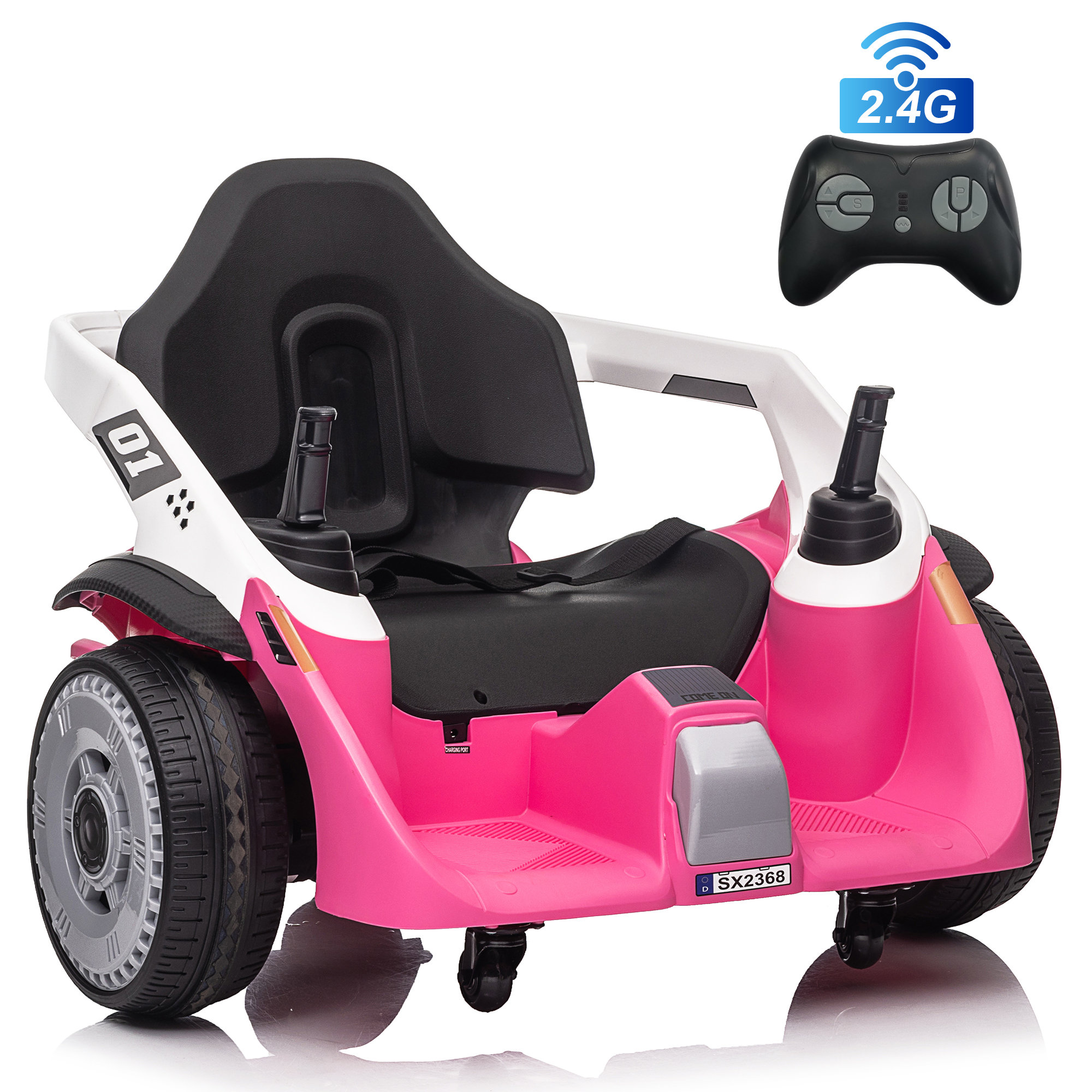 JOYRACER 24V Electric Ride on Bumping Car Toy W/Parent Remote Control ...