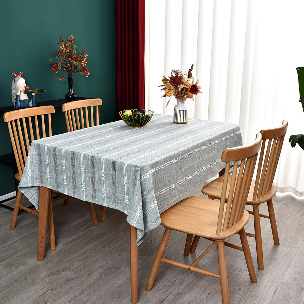 Foundry Select Heavy Duty Cotton Linen Table Cloth For Rectangle Table ...