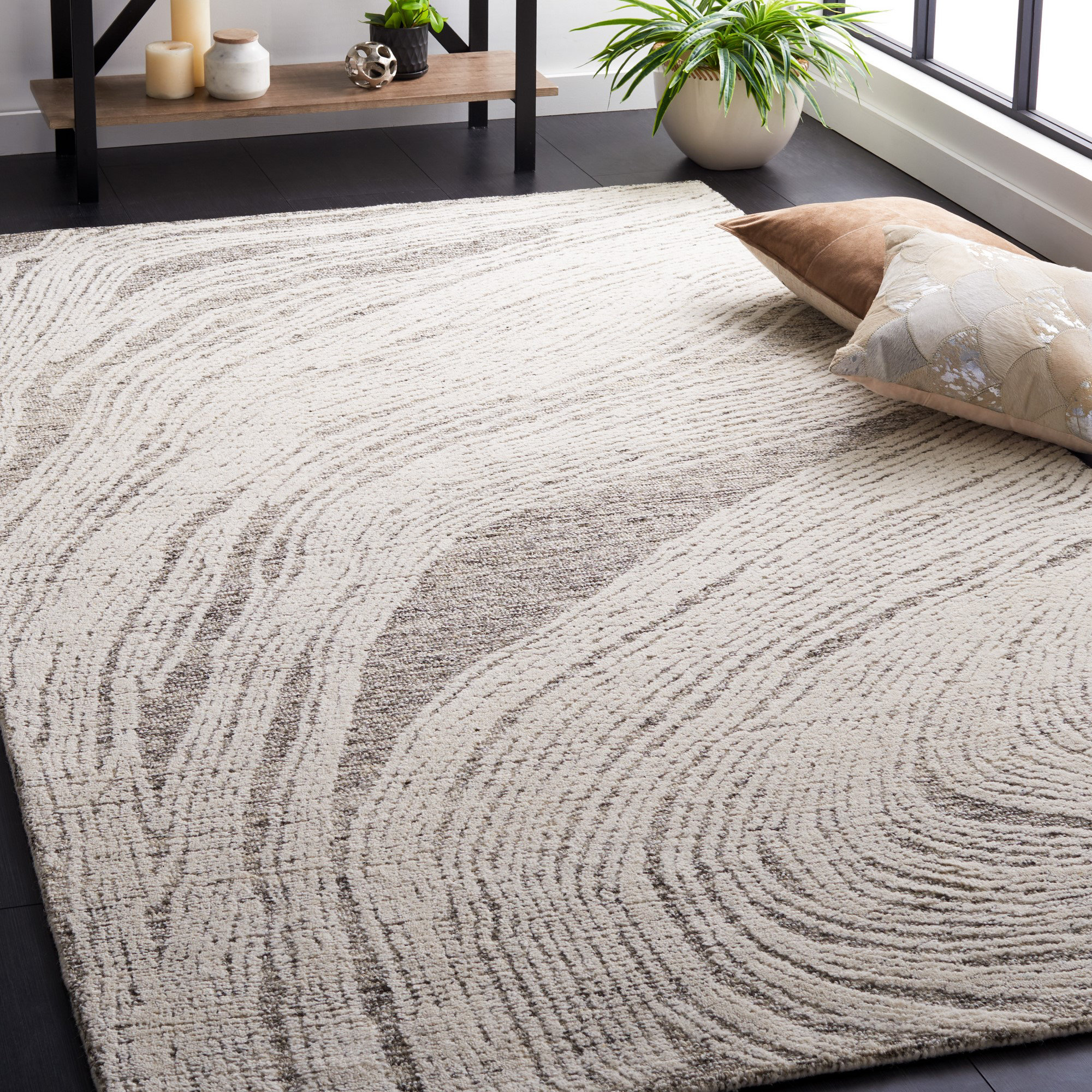 Wrought Studio™ Bipin Hand Tufted Wool Abstract Rug & Reviews | Wayfair