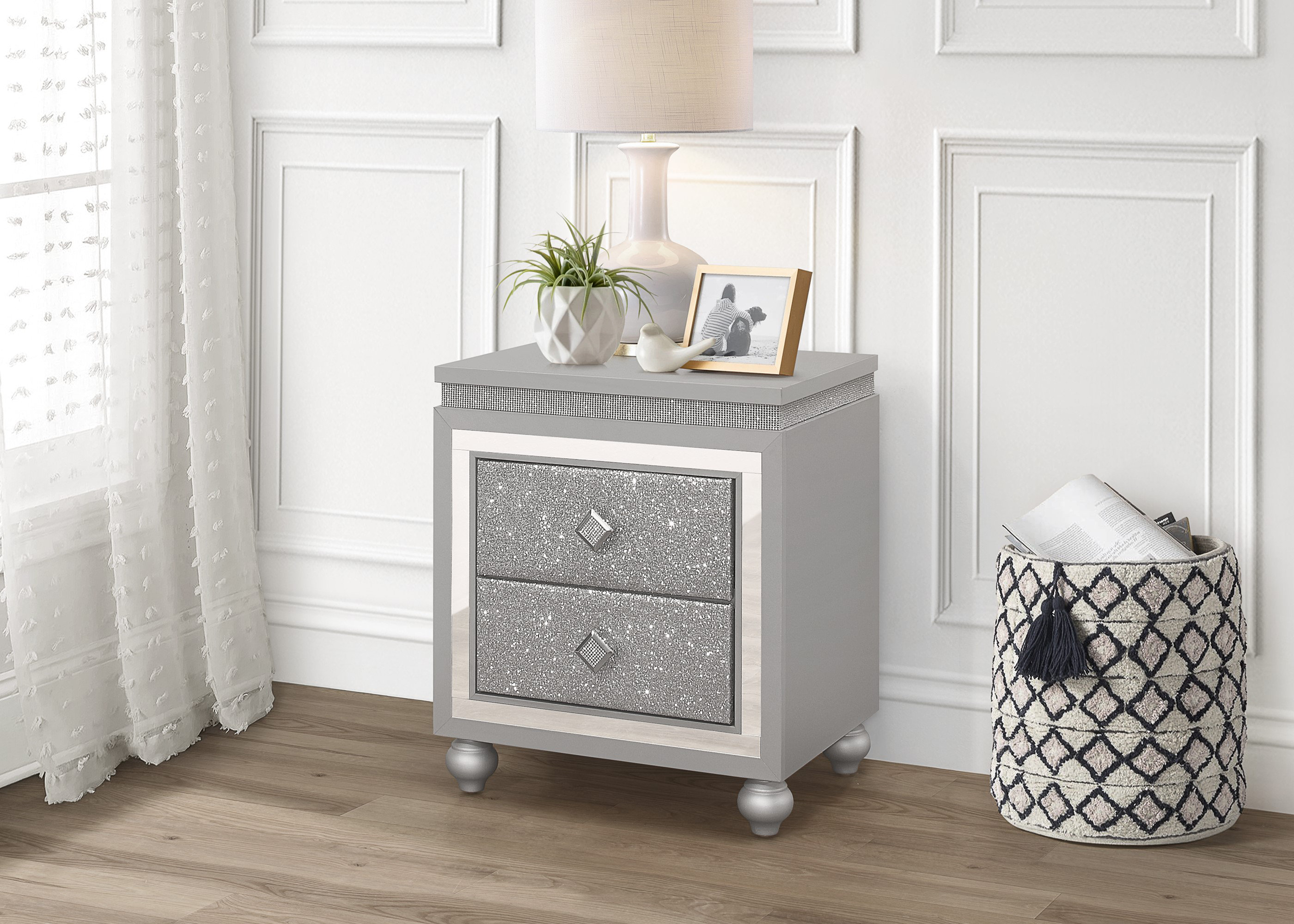 Willa Arlo™ Interiors Cartert 2 - Drawer Nightstand in Grey & Reviews ...